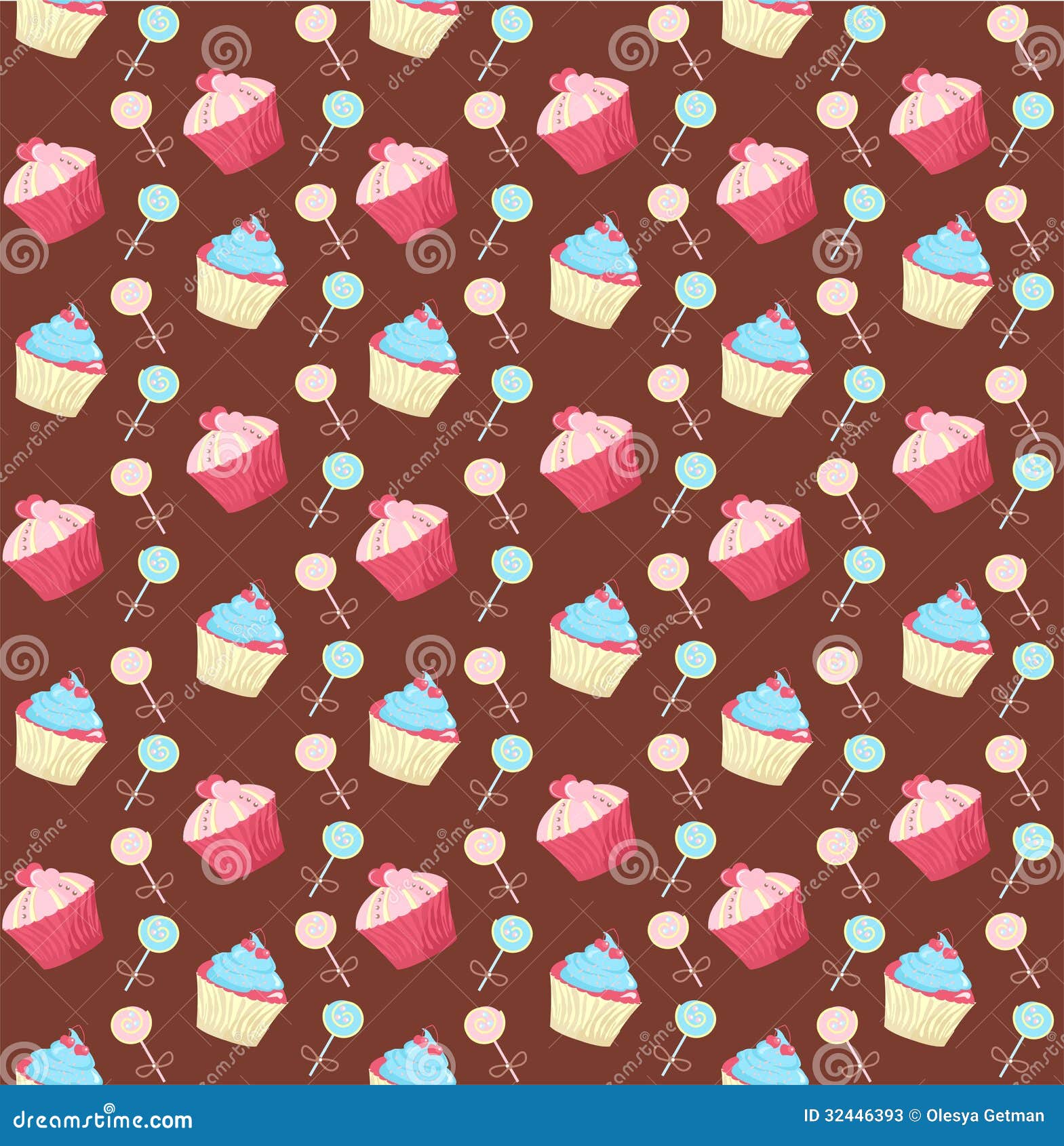 Fundo doce com bolos ilustração do vetor. Ilustração de curva - 32446393