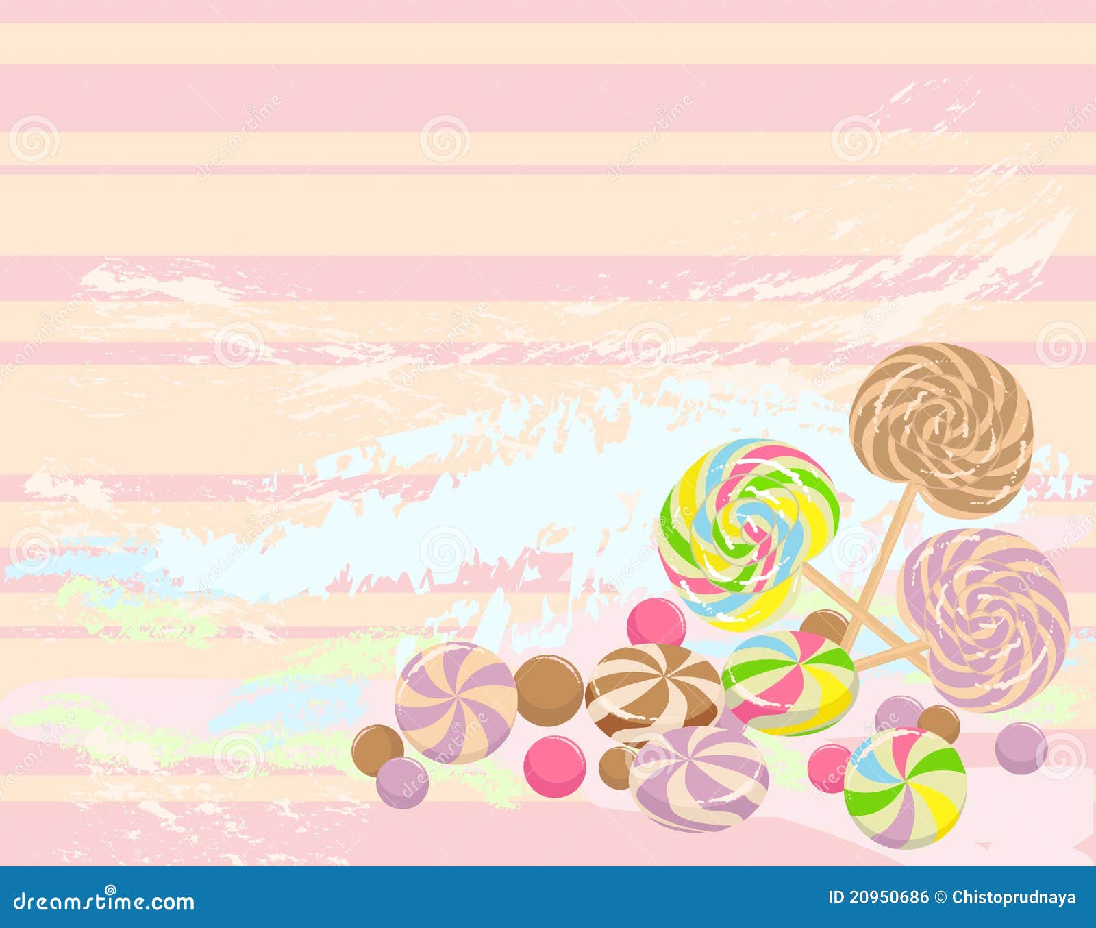 Fundo doce dos doces ilustração do vetor. Ilustração de fita - 20950686