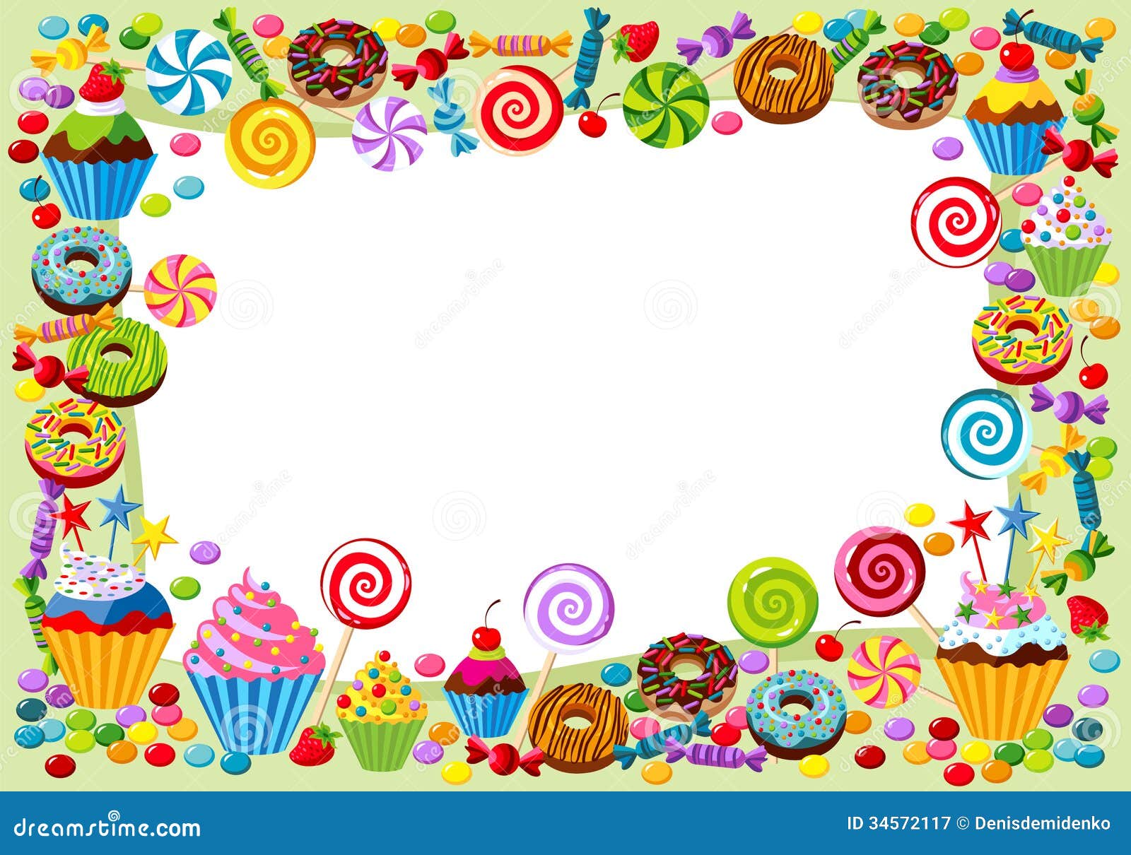 Fundo Doce. O Dia O Mais Doce. Ilustração do Vetor - Ilustração de ...