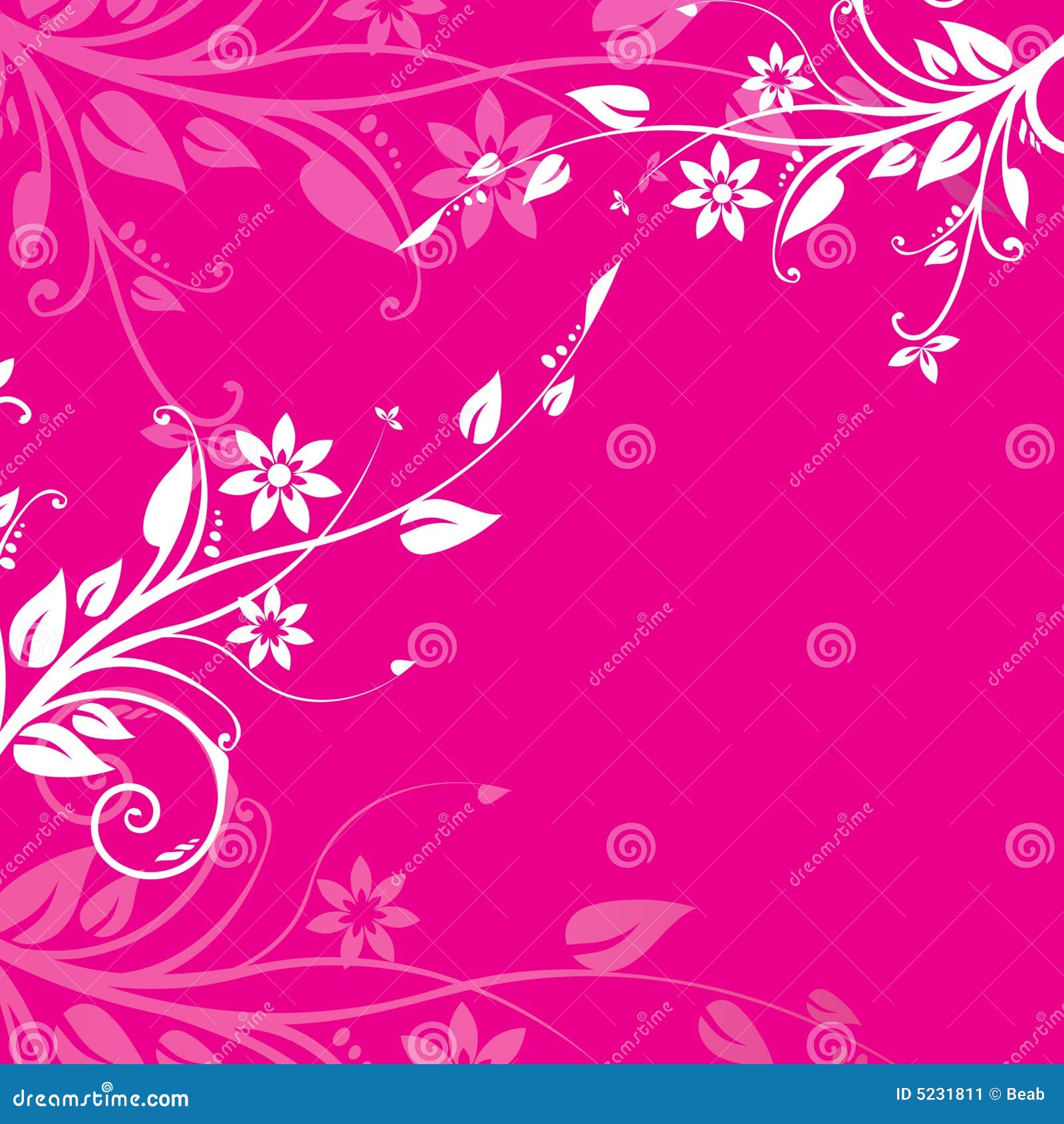 Fundo floral cor-de-rosa ilustração do vetor. Ilustração de respingo ...