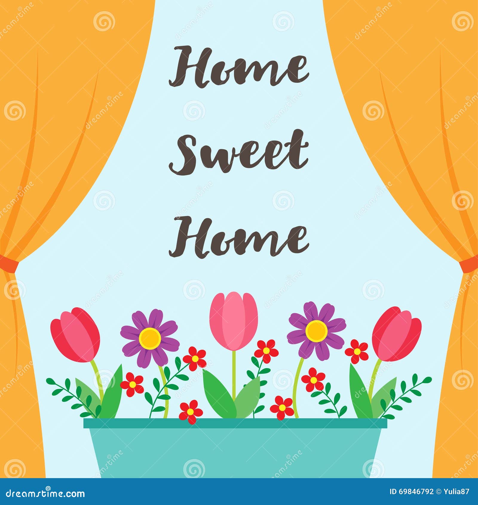 Fundo home doce ilustração do vetor. Ilustração de apartamento - 69846792