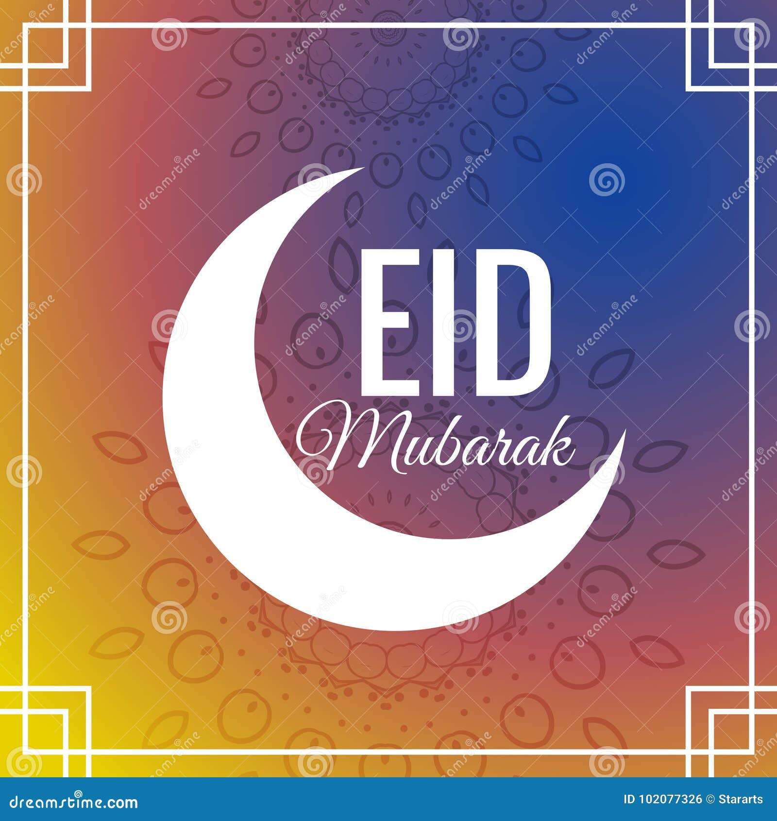 Fundo Impressionante Do Cumprimento Do Festival Do Eid Com Lua ...