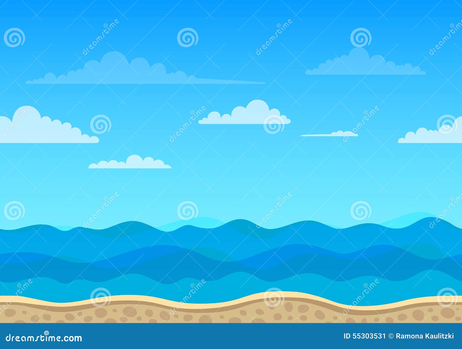 Fundo infinito do mar ilustração stock. Ilustração de lazer - 55303531
