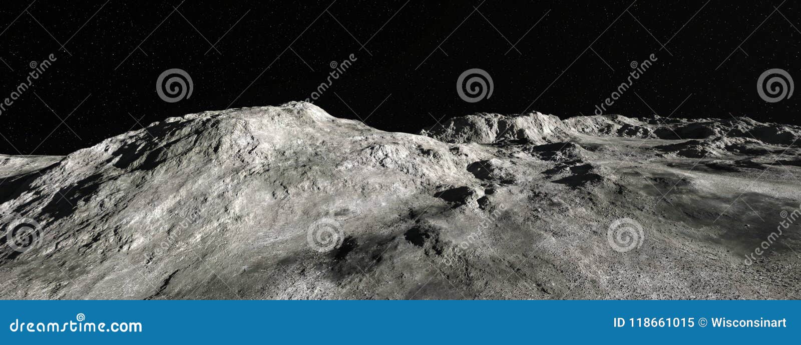 Fundo Lunar Do Panorama Da Paisagem Da Lua Imagem de Stock - Imagem de ...