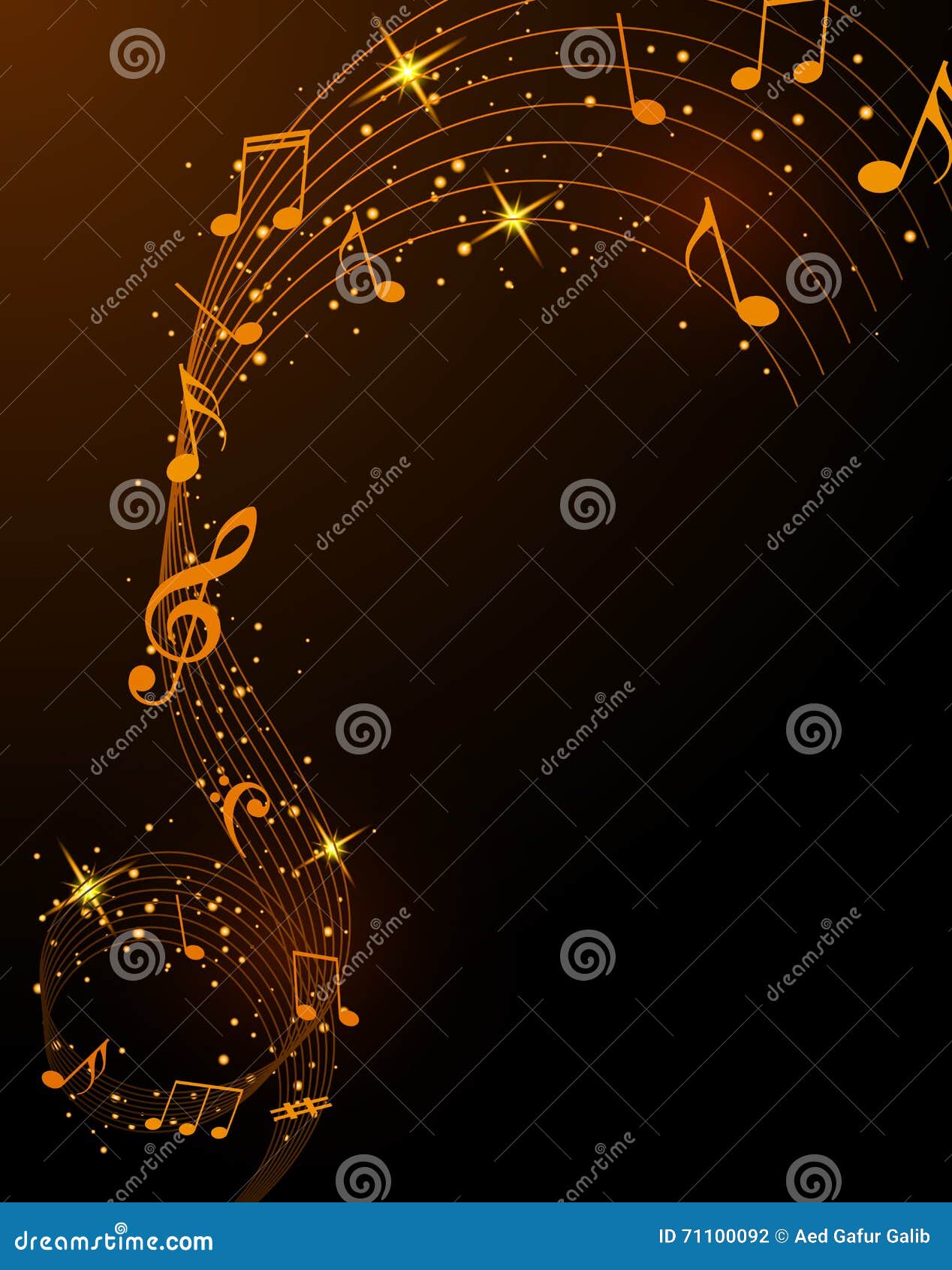 Fundo Musical Abstrato Com Notas Ilustração do Vetor - Ilustração de ...