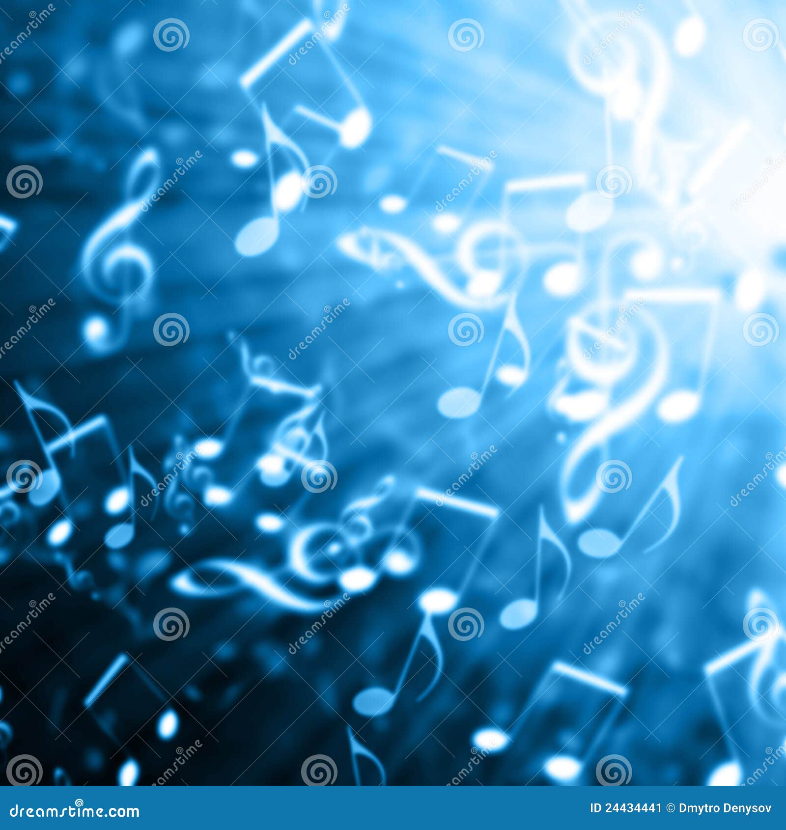 Fundo musical azul ilustração stock. Ilustração de estiloso - 24434441