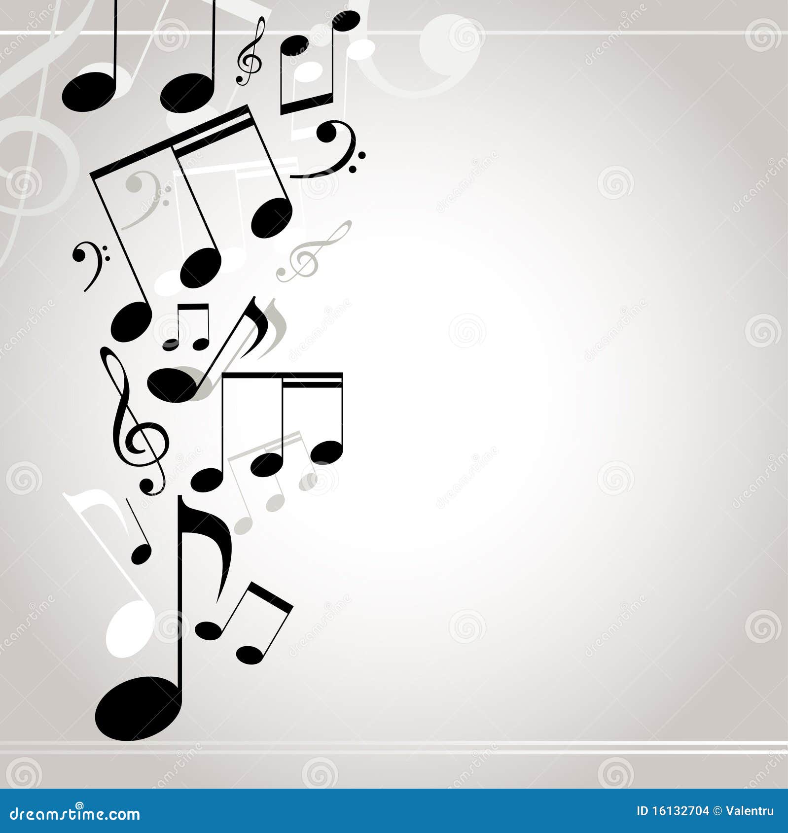 Fundo musical. Notas ilustração do vetor. Ilustração de preto - 16132704