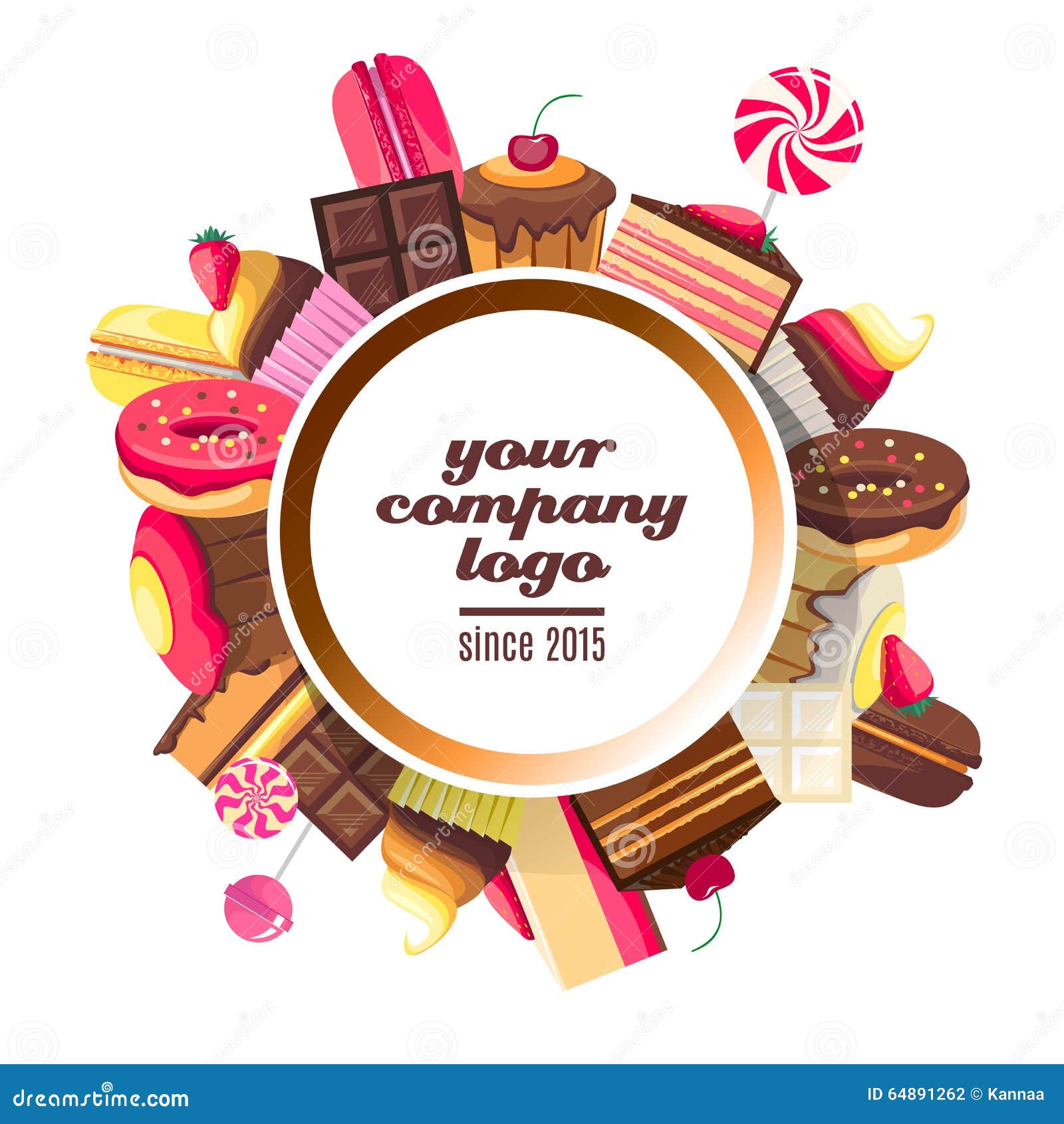 Fundo Para O Logotipo Da Empresa Dos Doces Ilustração do Vetor ...