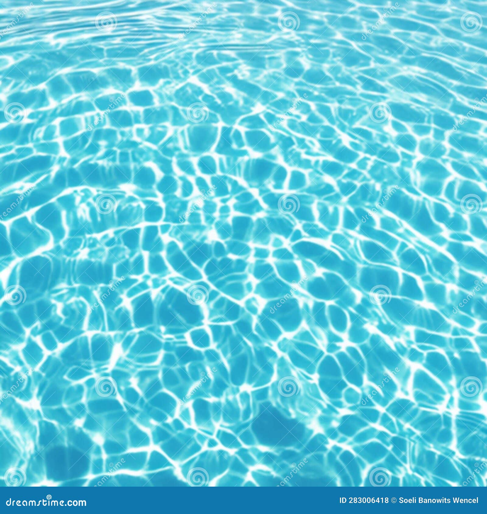 Swimming Pool Bottom, Very Light Blue, Reflecting Light Stock ...