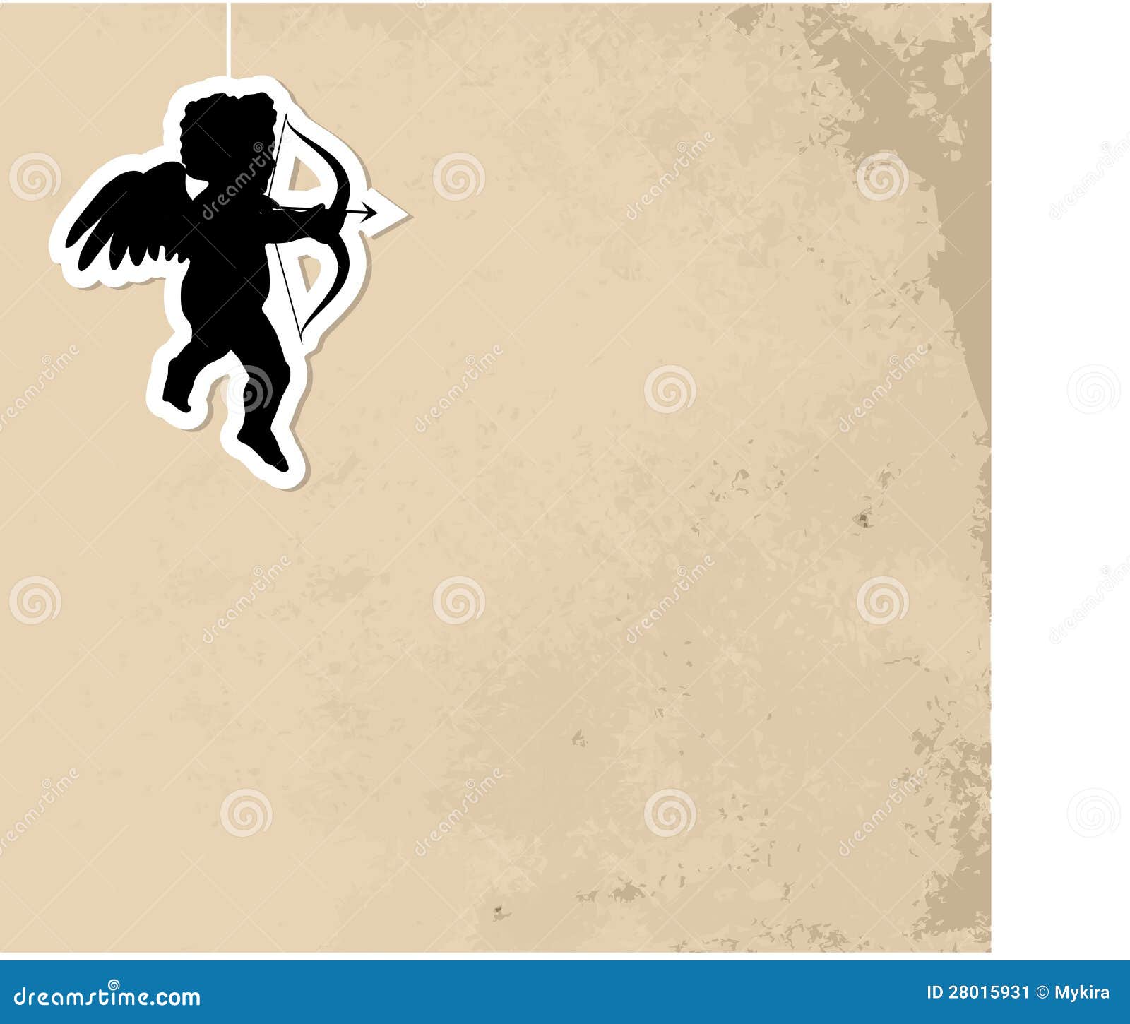 Fundo retro com cupide ilustração do vetor. Ilustração de velho - 28015931