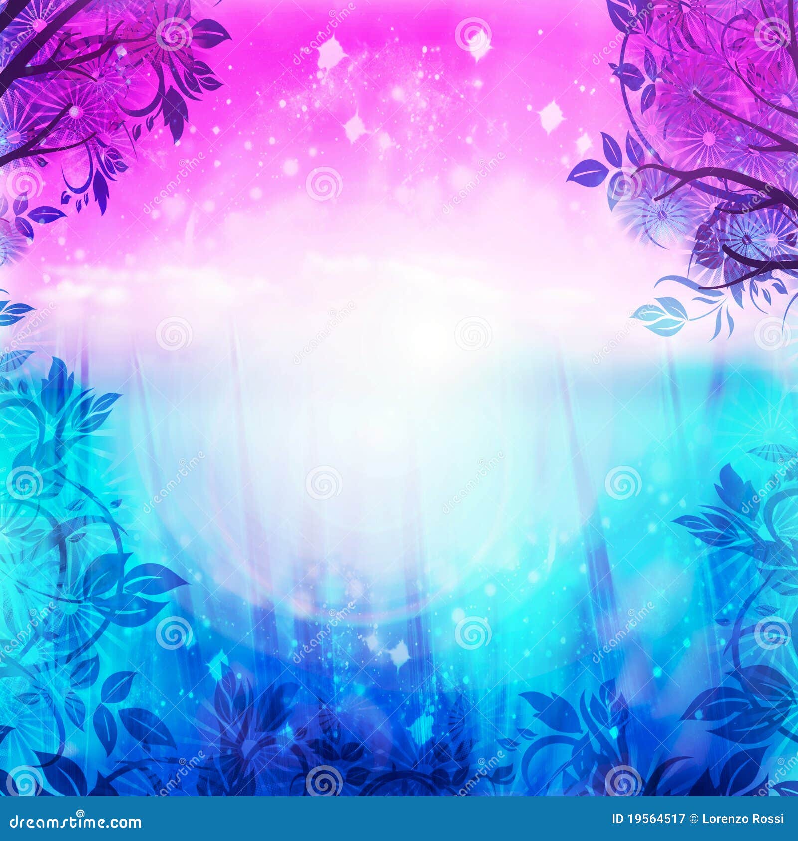 Fundo roxo e azul da mola ilustração stock. Ilustração de fundo - 19564517