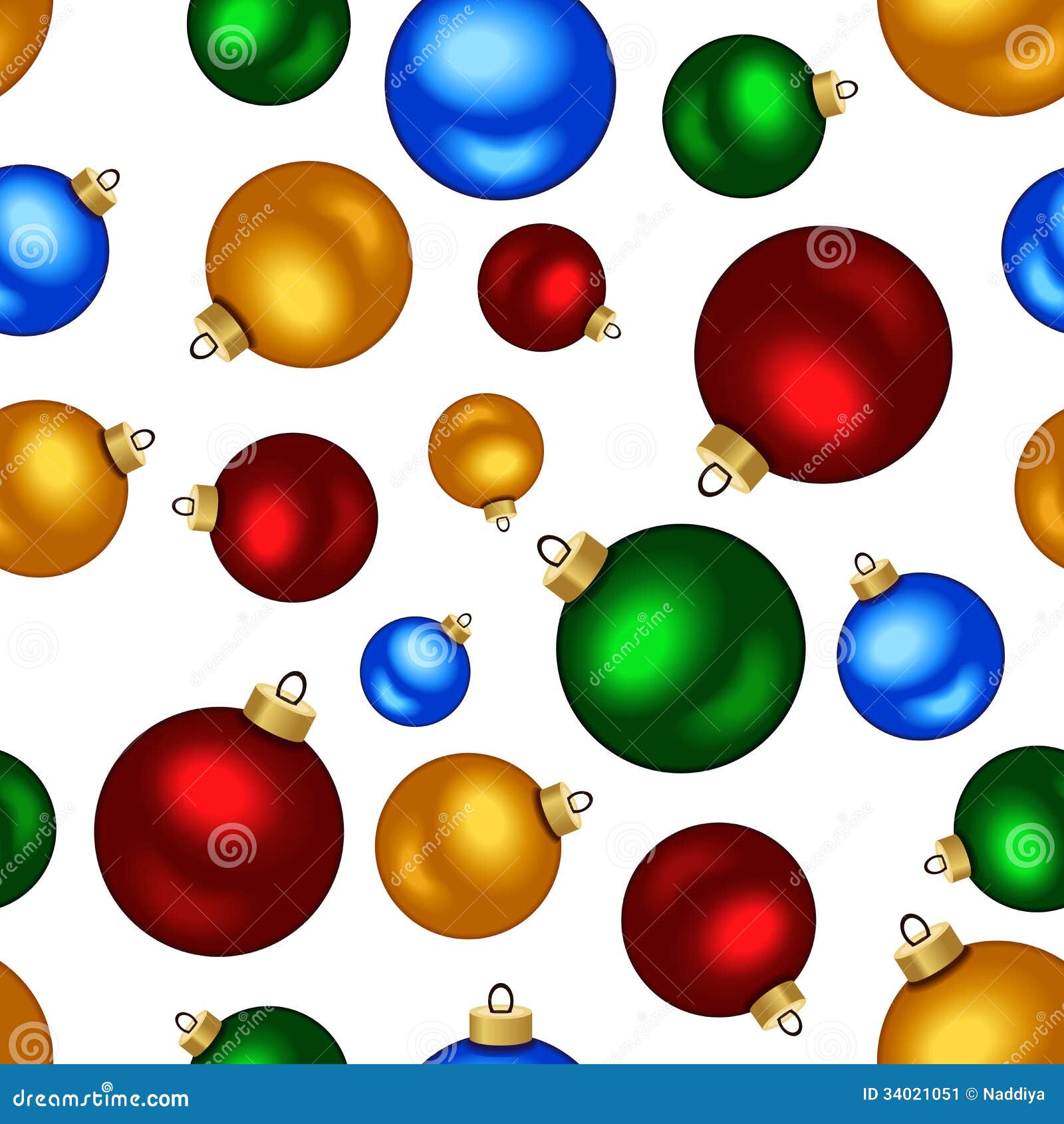 Fundo Sem Emenda Com As Bolas Coloridas Do Natal. Ilustração do Vetor ...