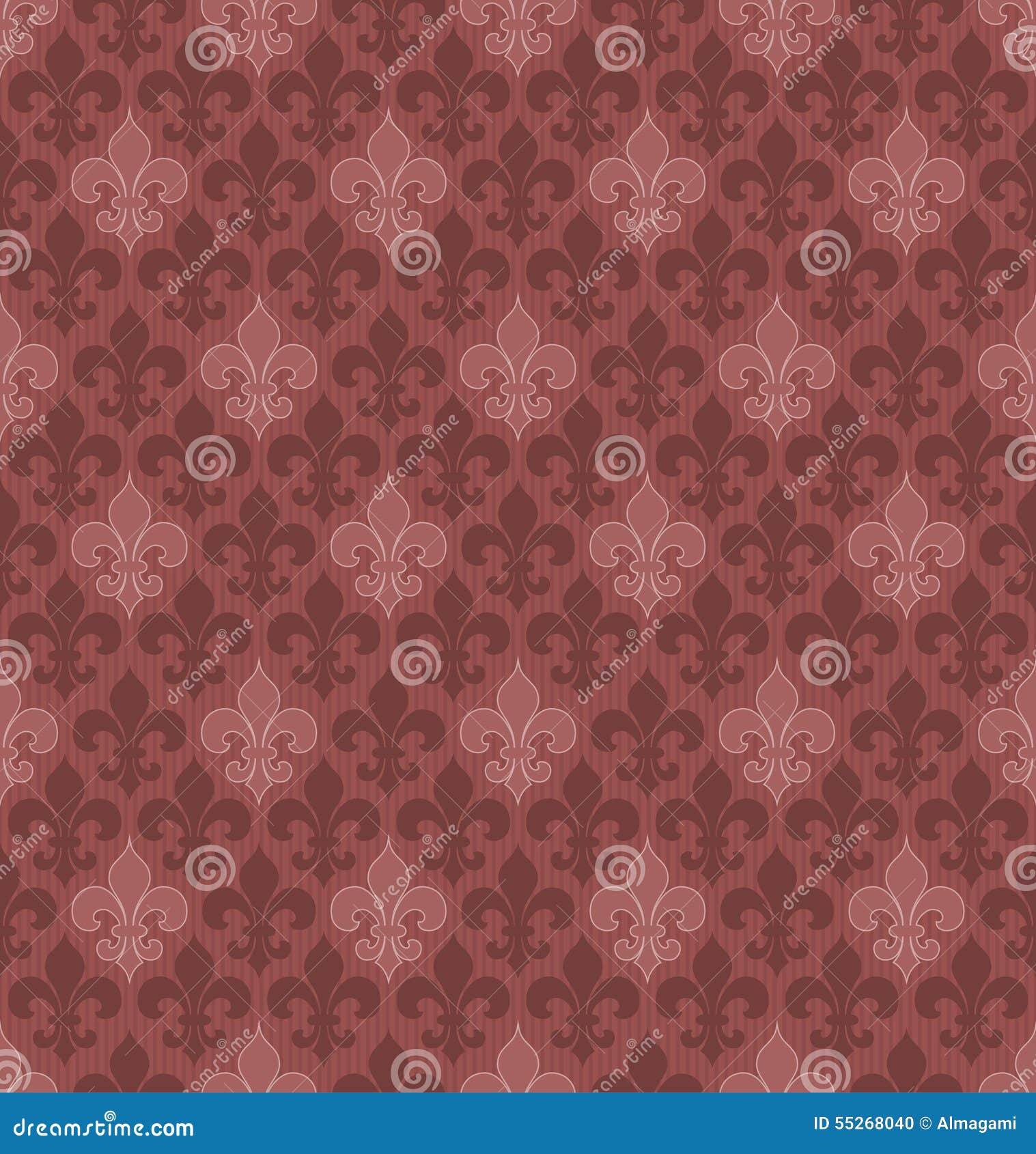 Fundo Sem Emenda De Fleur De Lis Da Cor Do Marsala Ilustração do Vetor ...