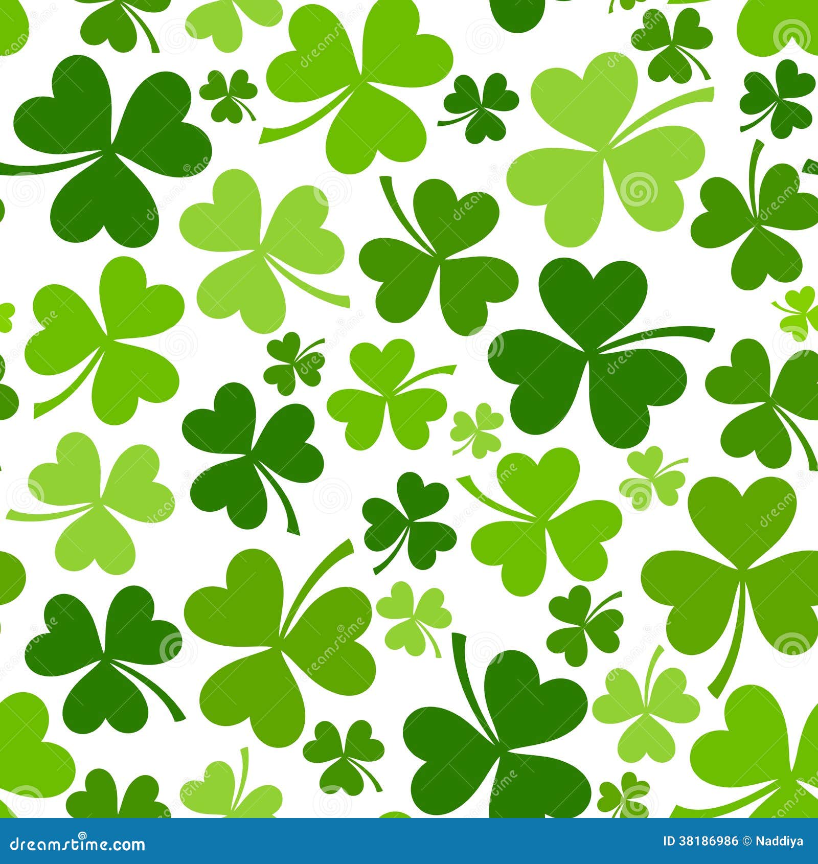 Fundo Sem Emenda Do Dia De St Patrick Com Trevo. Ilustração do Vetor ...