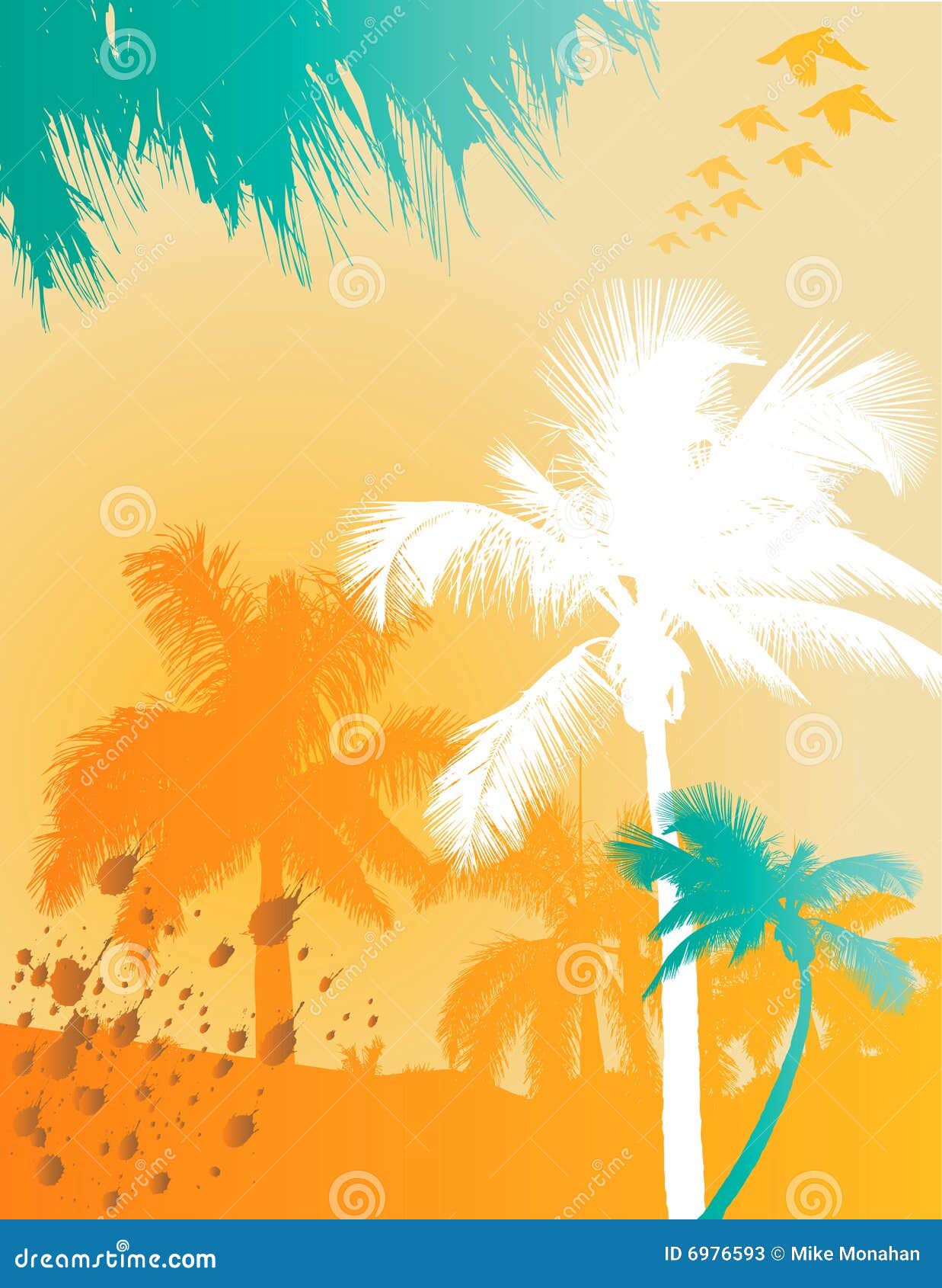 Fundo tropical ilustração do vetor. Ilustração de alaranjado - 6976593