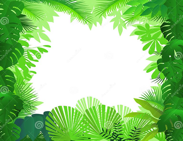 Fundo tropical da floresta ilustração do vetor. Ilustração de ninguém ...