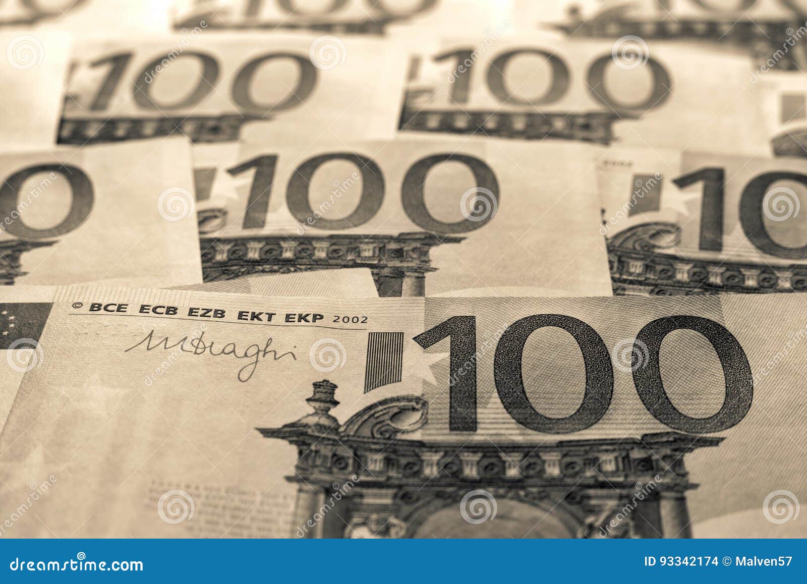 Fundo Unsharp Uma Colagem Das Cédulas Do Euro Foto de Stock - Imagem de ...