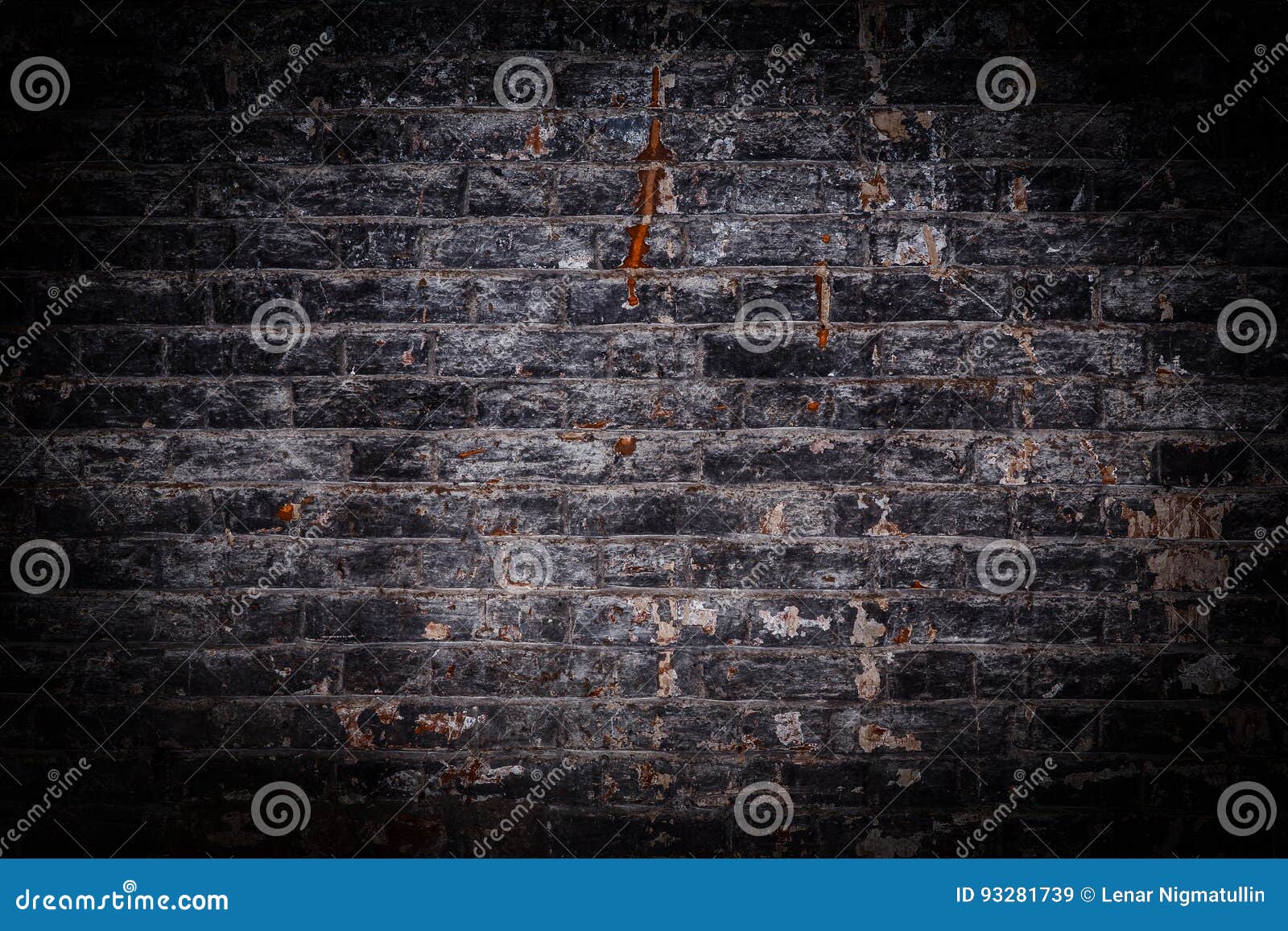 Fundo Velho Do Grunge Da Textura Da Parede De Tijolo Com Cantos