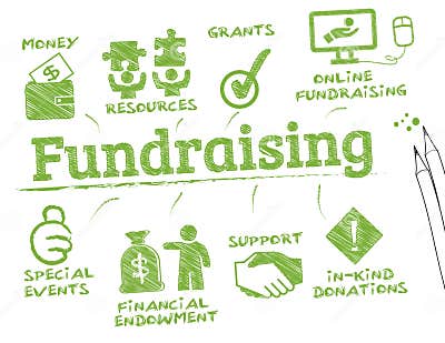 Fundraising chart stock illustration. Illustration of crowd - 59820395