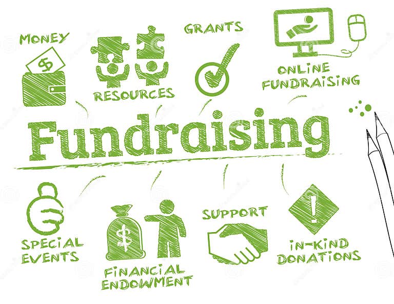 Fundraising chart stock illustration. Illustration of crowd - 59820395