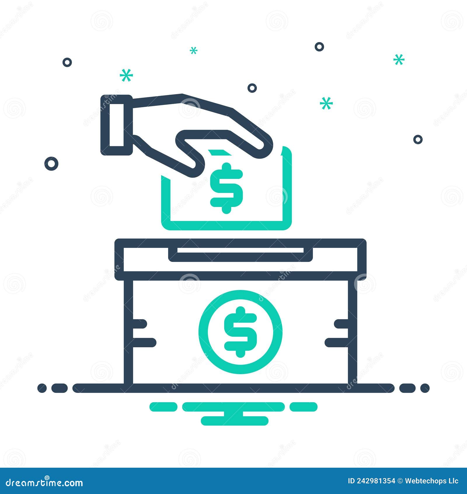 Mix Icon for Fundraising, Fund and Raise Stock Vector - Illustration of ...