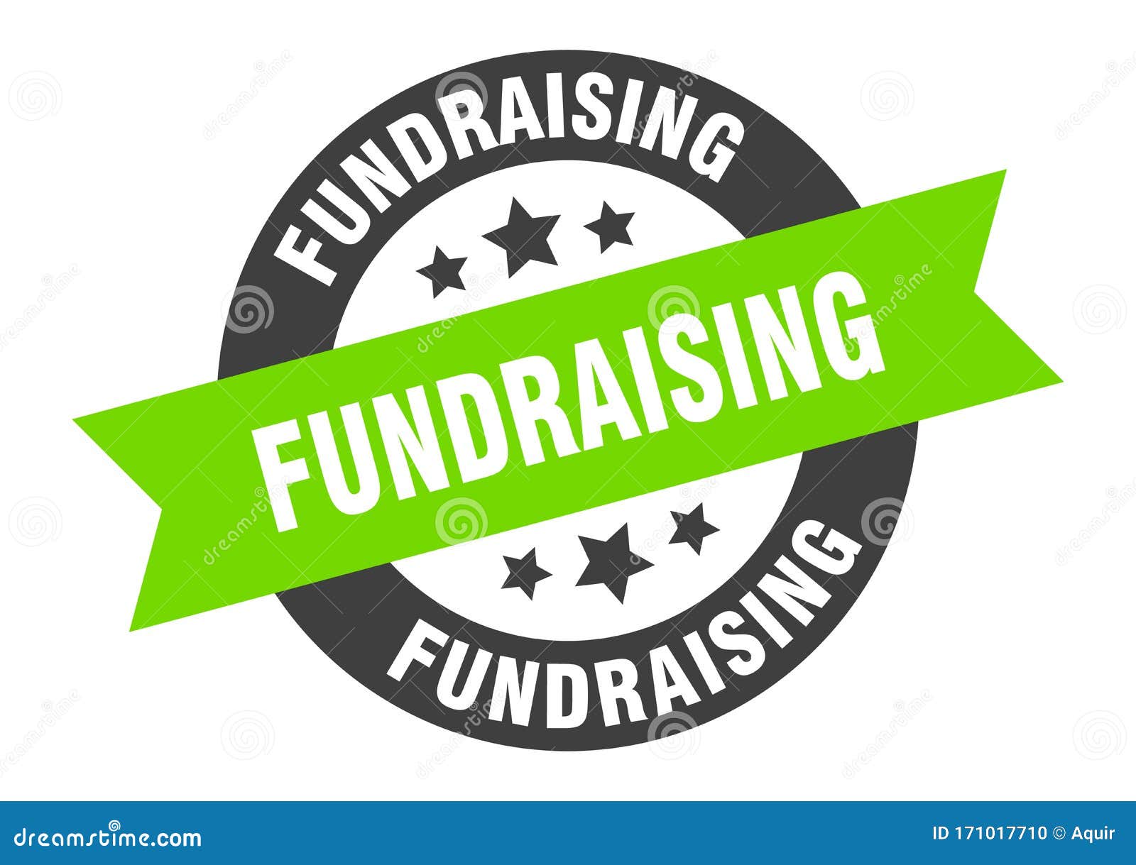Fundraising Sign. Fundraising Round Ribbon Sticker Stock Vector ...