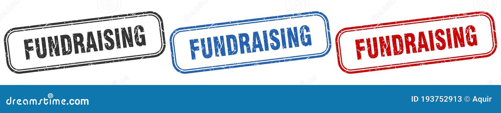 Fundraising Square Isolated Sign Set. Fundraising Stamp Stock Vector ...