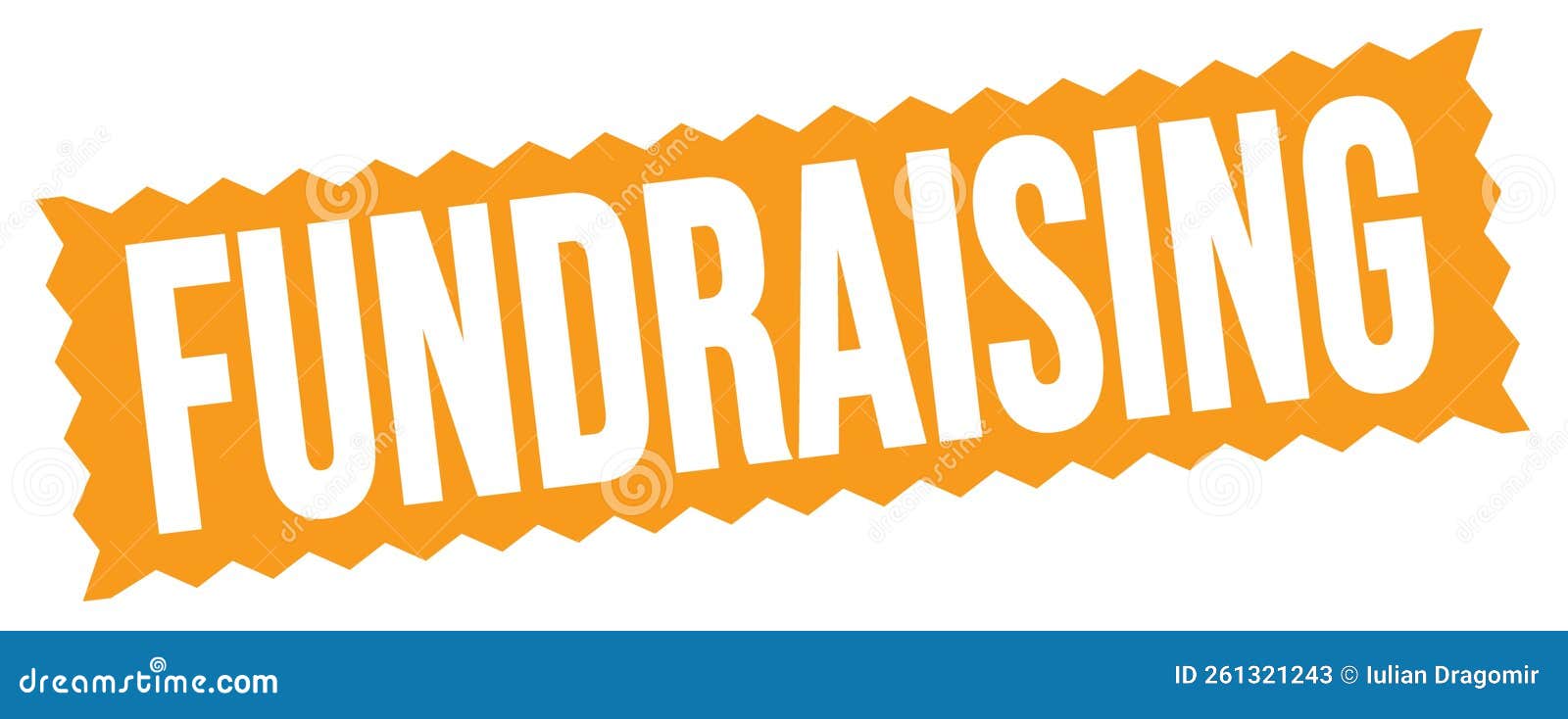 FUNDRAISING Text Written on Orange Stamp Sign Stock Illustration ...
