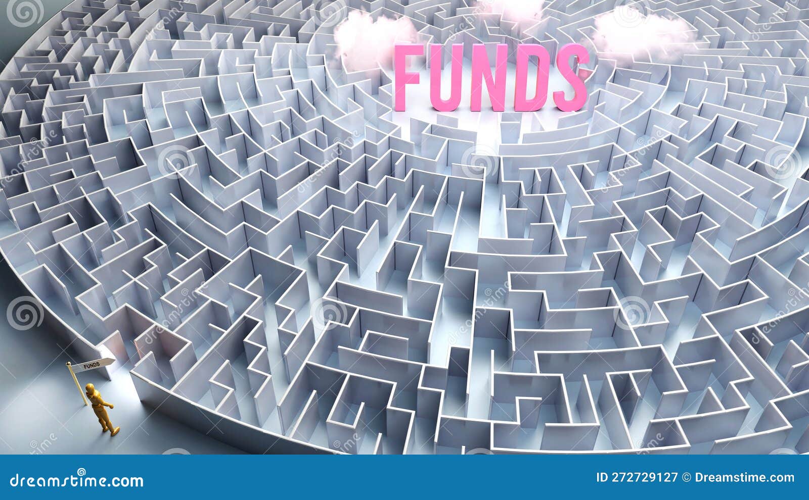Funds and a Difficult Path To Reach it Stock Illustration ...
