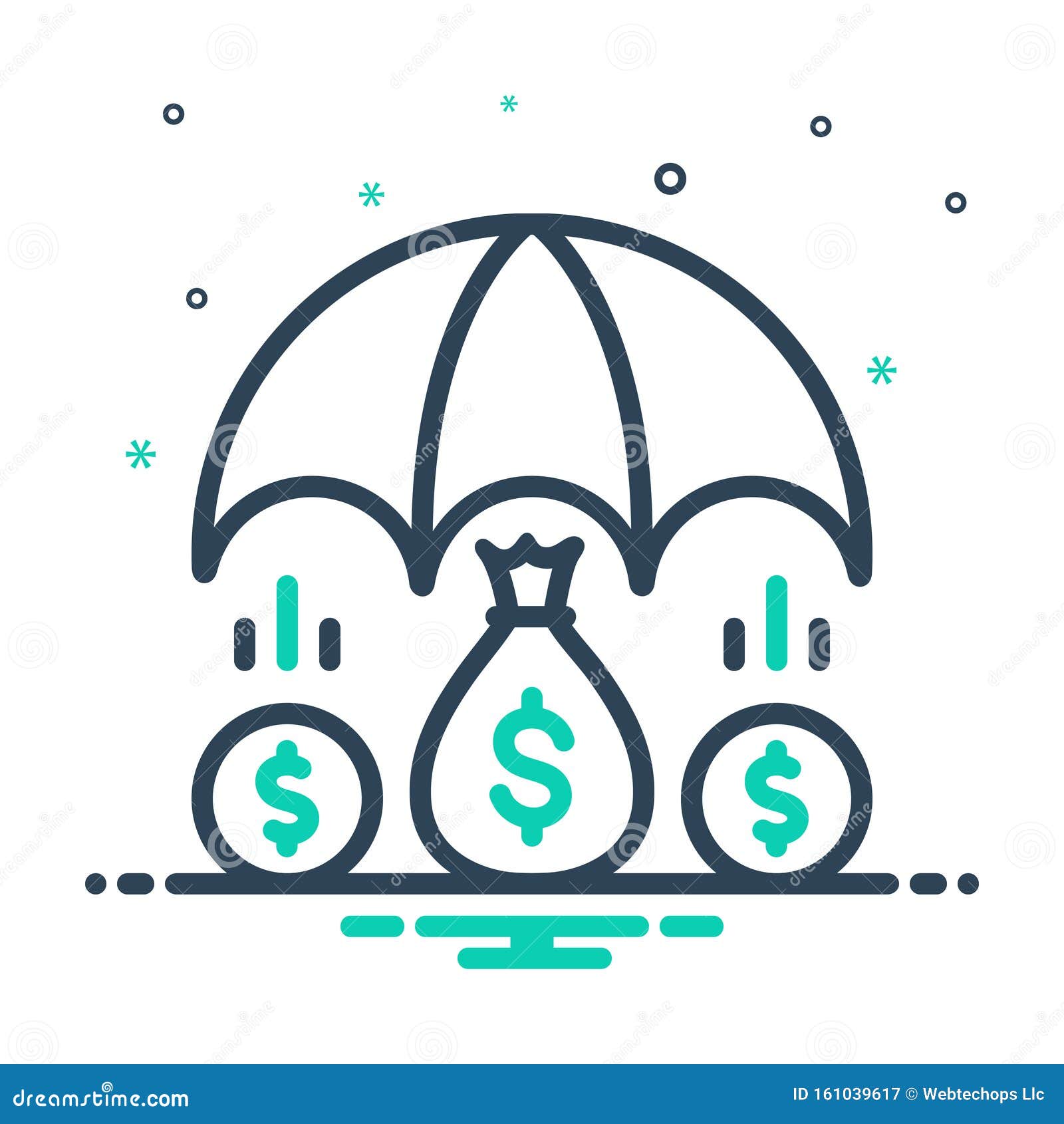 Mix Icon for Funds Protection, Price and Security Stock Vector ...