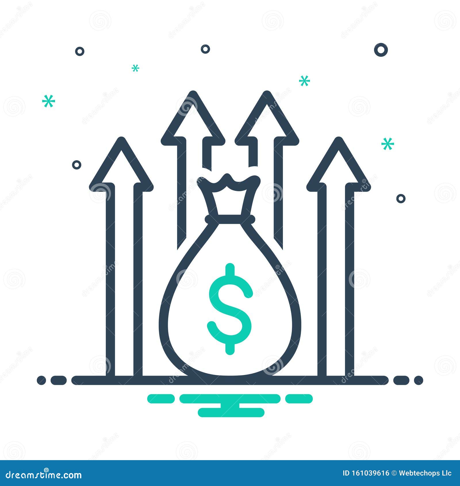 Mix Icon for Funds Raising, Increase and Profit Stock Vector ...
