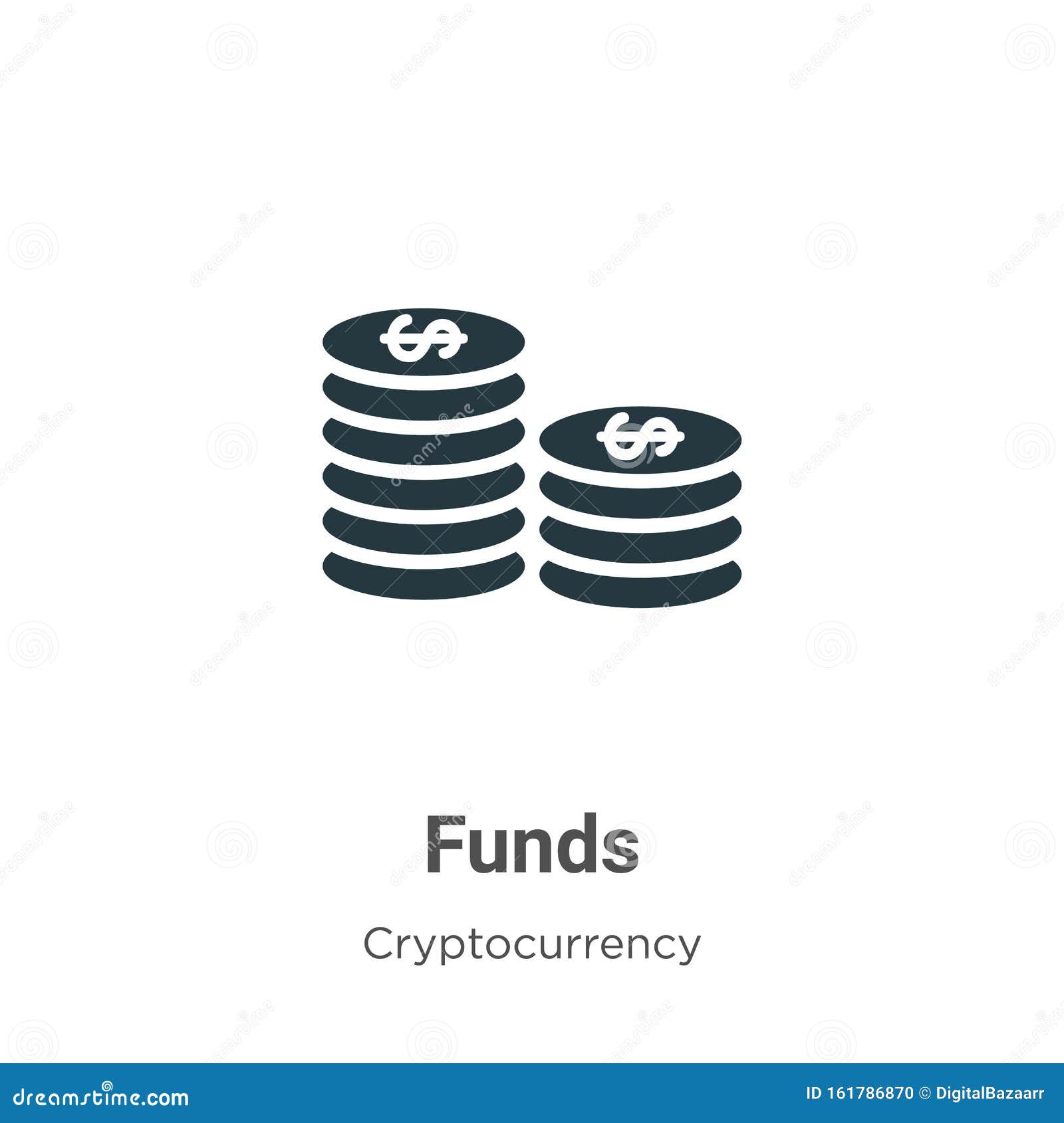 Funds Vector Icon on White Background. Flat Vector Funds Icon Symbol ...