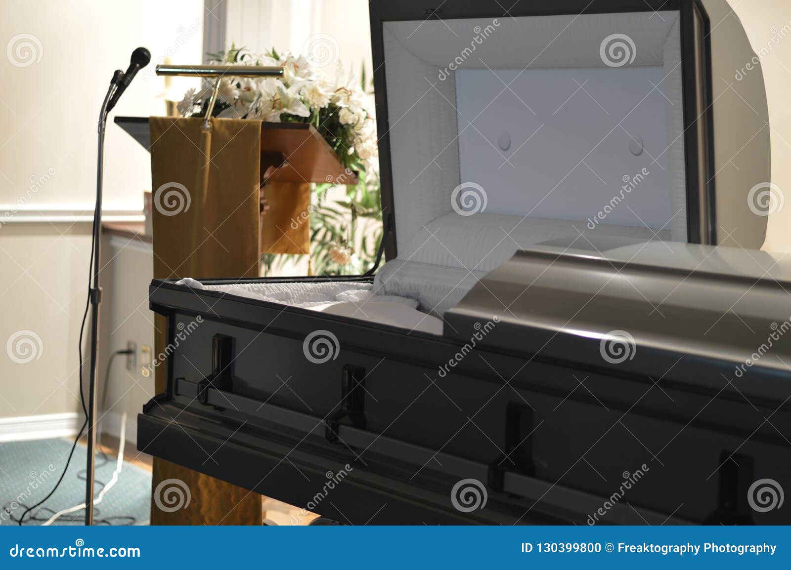 Funeral Home Open Casket stock photo. Image of exploring - 130399800