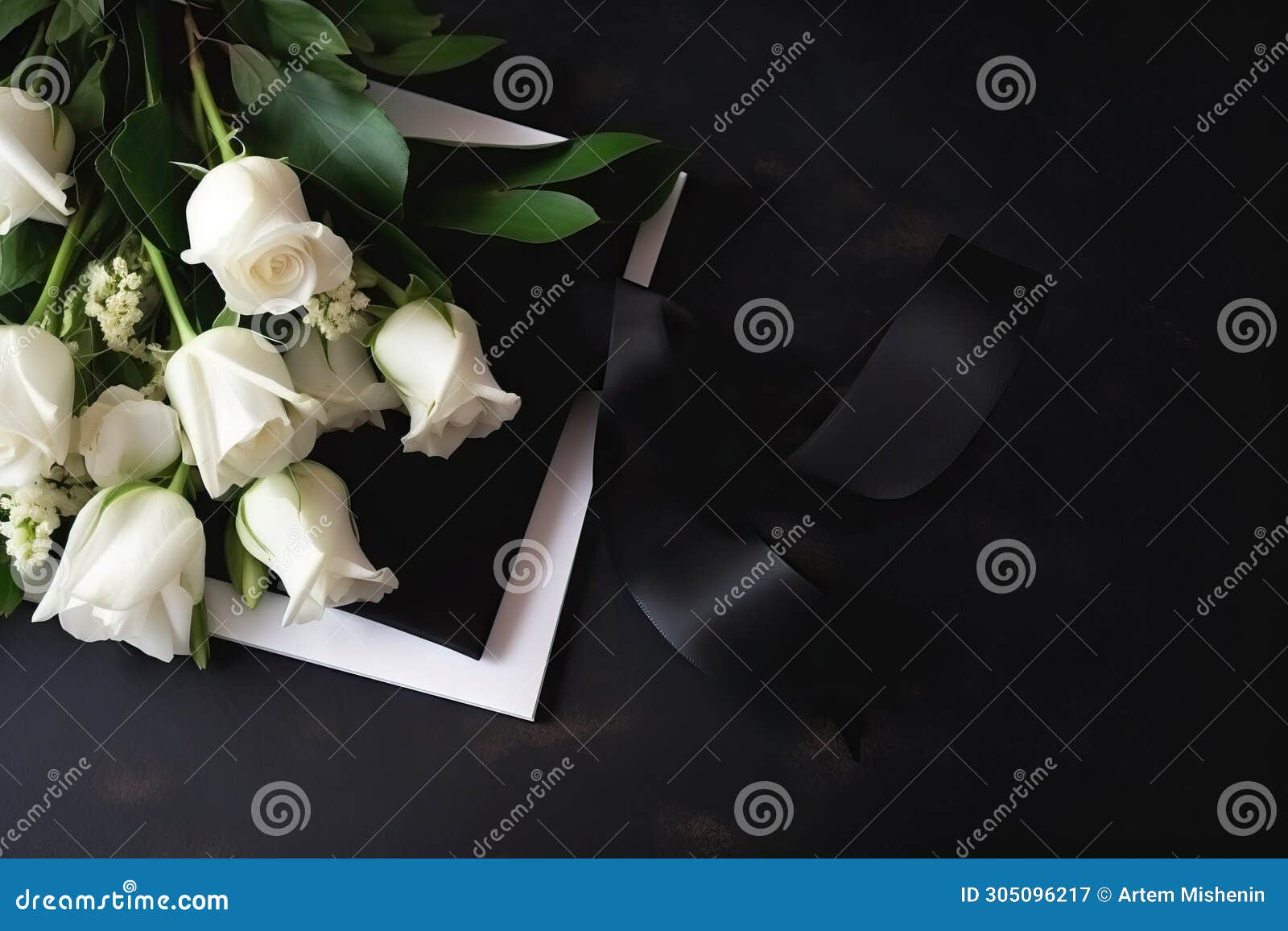 Funeral Photo, Realistic, Copy Space. Stock Image - Image of copy ...