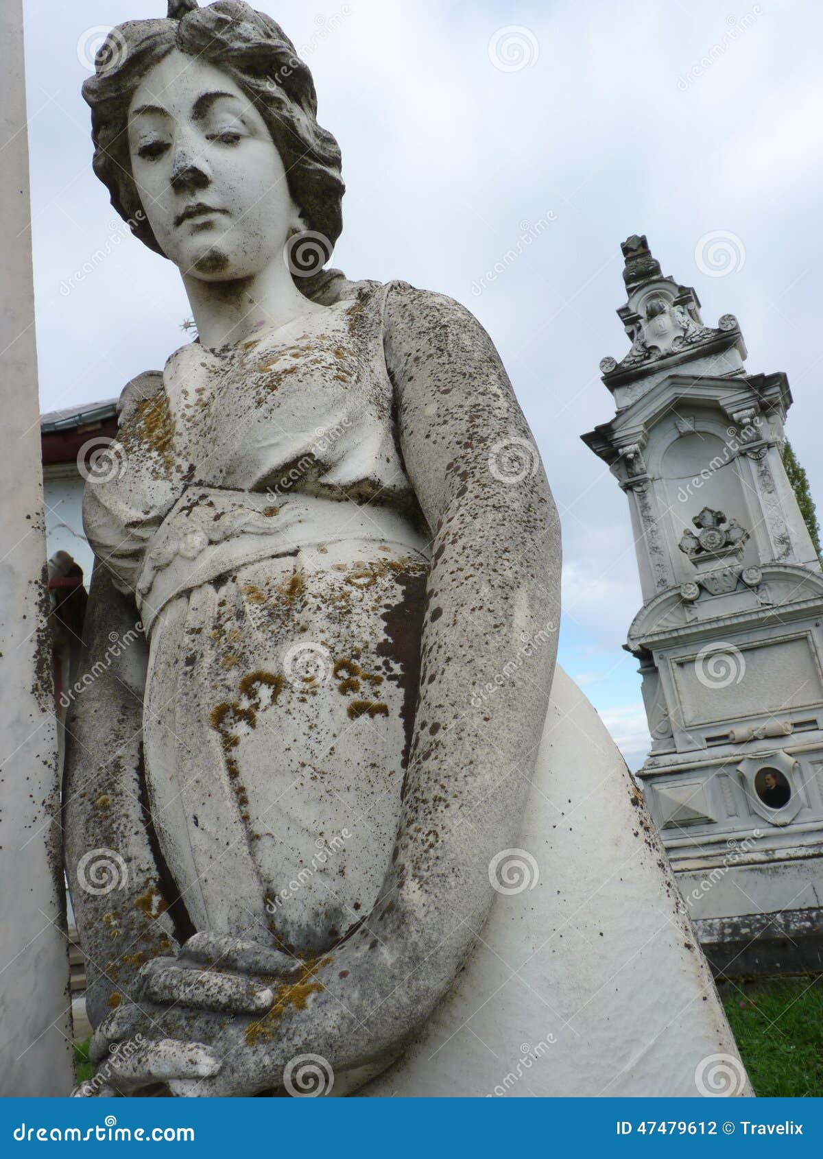 Funeral Sculpture in a Cemetery Stock Photo - Image of funeral, dolor ...