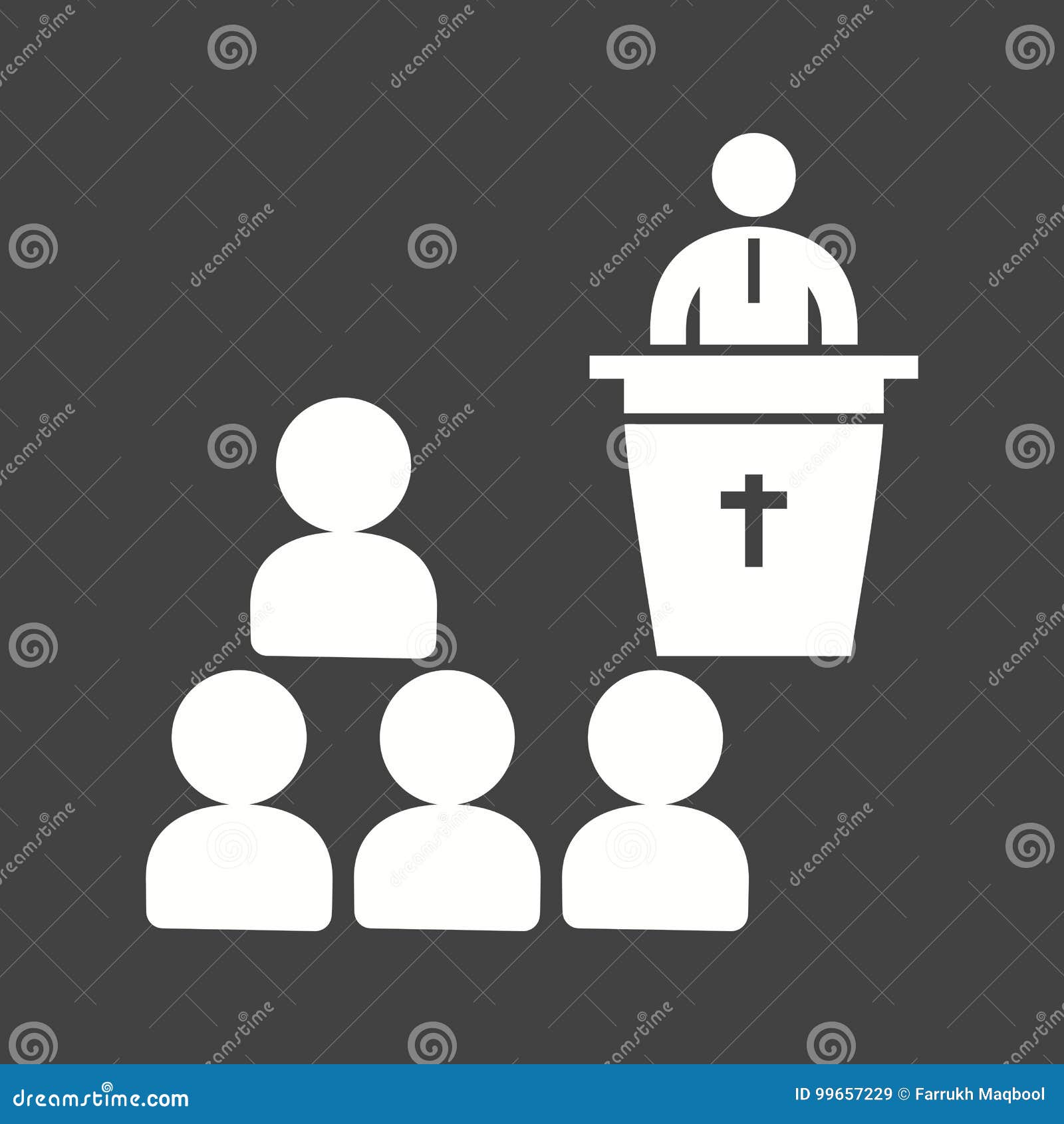 Sermon Icon Vector From Funeral Collection. Thin Line Sermon Outline ...