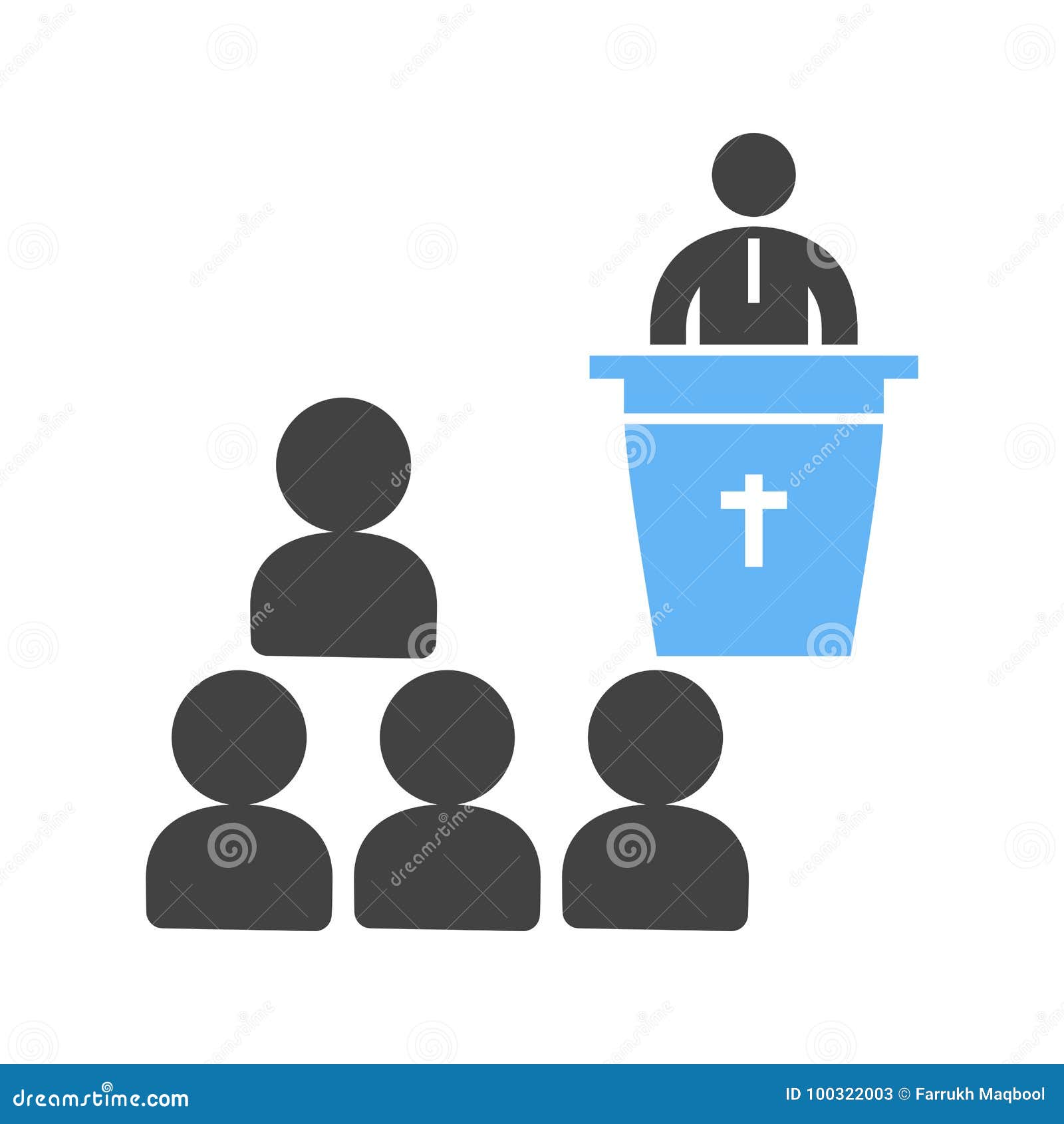 Sermon Icon Vector From Funeral Collection. Thin Line Sermon Outline ...