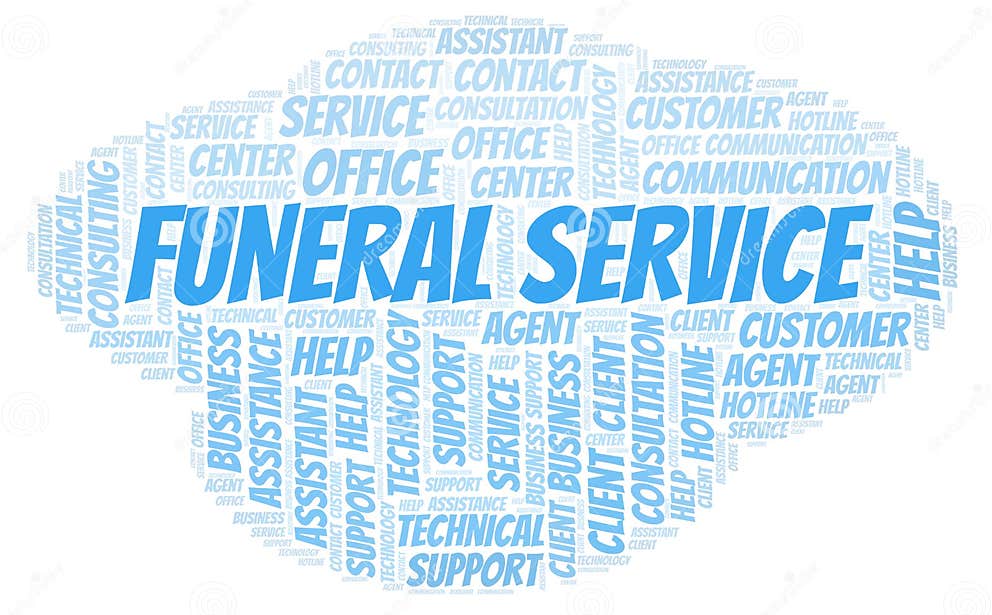 Funeral Service Word Cloud. Stock Illustration - Illustration of ...