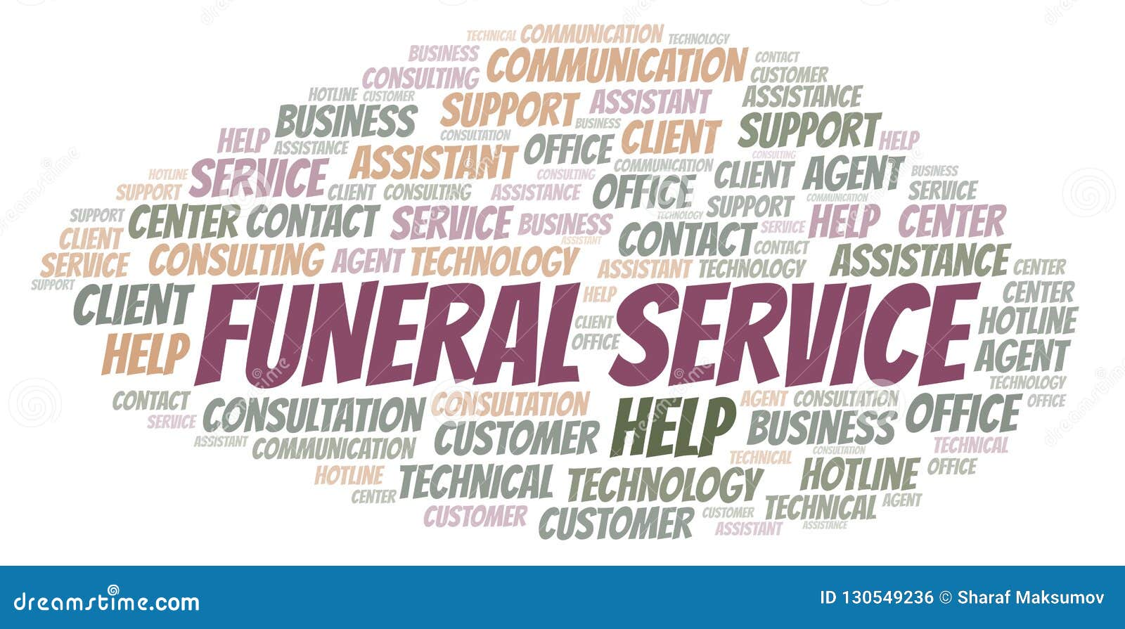 Funeral Service Word Cloud. Stock Illustration - Illustration of ...