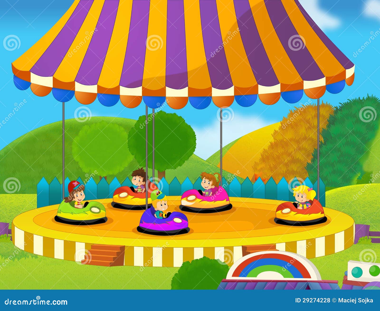 The funfair stock illustration. Illustration of backdrop - 29274228 The funfair stock illustration. Illustration of backdrop - 29274228