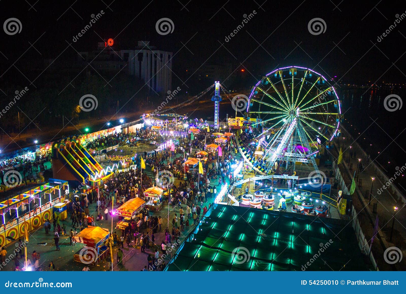 Funfair Ariel view editorial image. Image of giant, amusement - 54250010