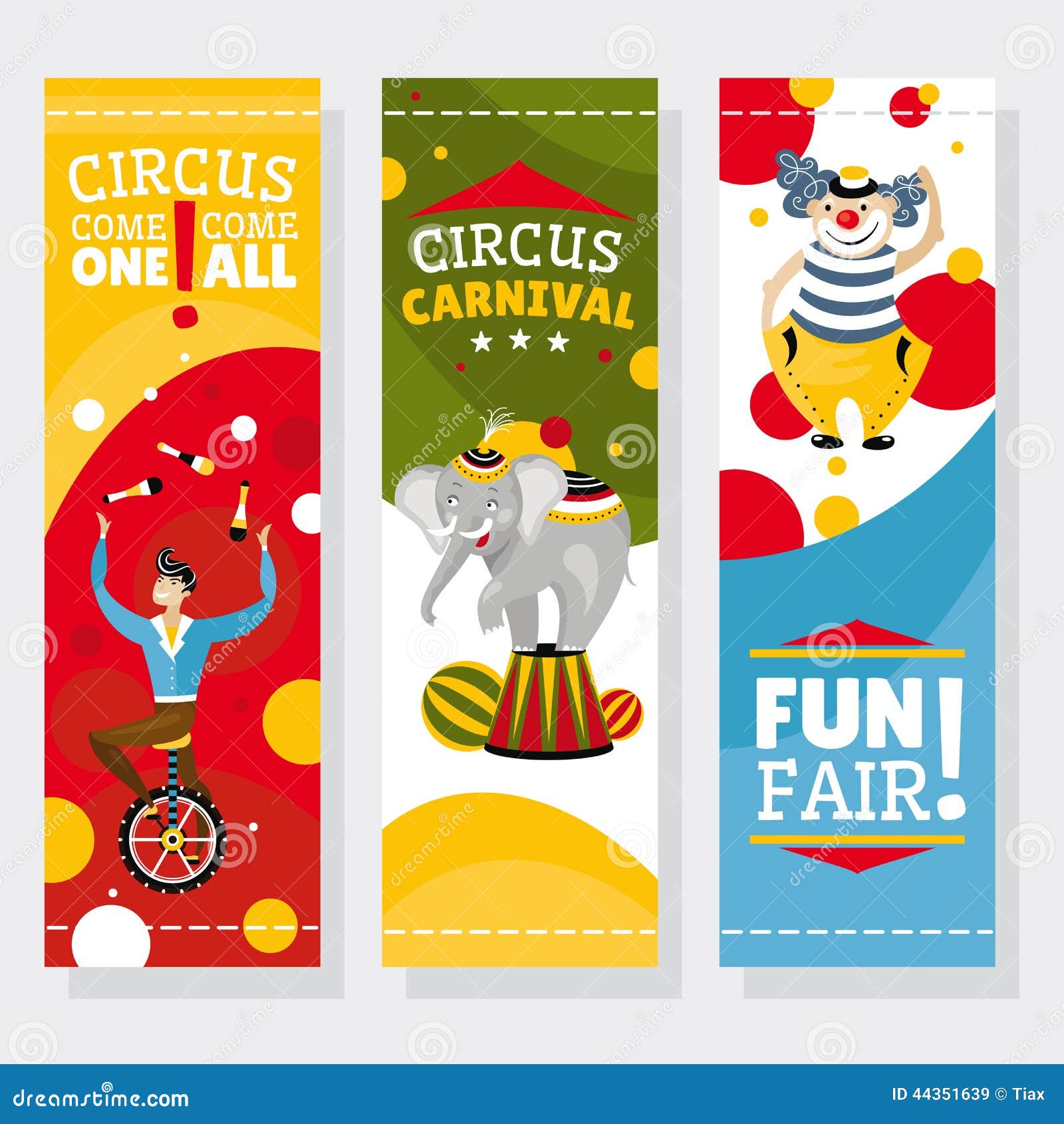 Funfair Banners Cartoon Vector | CartoonDealer.com #44351639