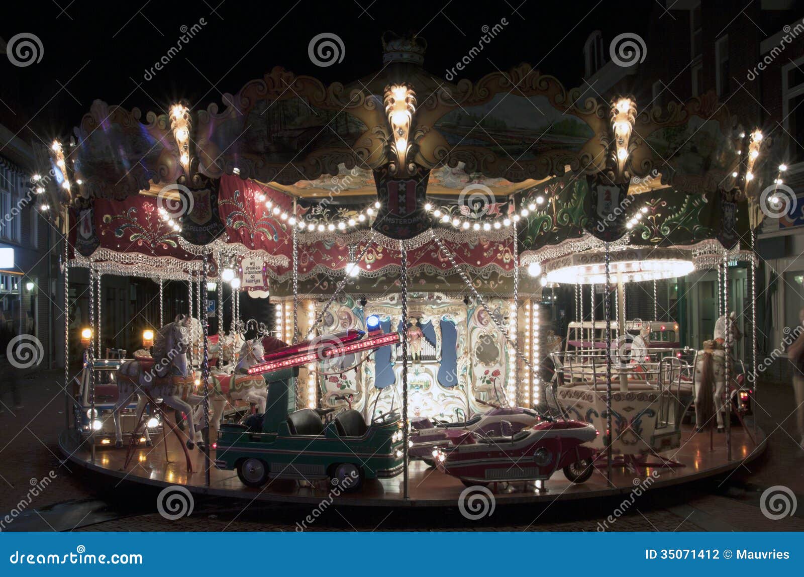 Funfair carousel stock photo. Image of family, color - 35071412