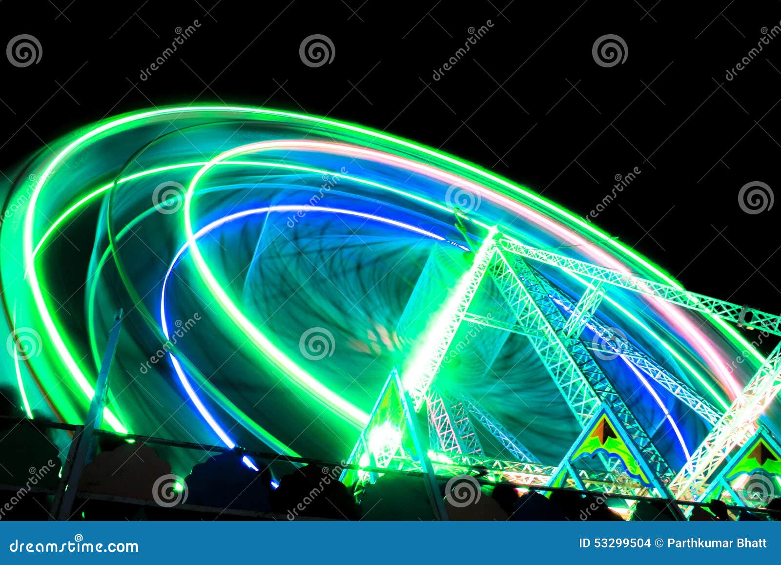 Funfair Night stock photo. Image of wheel, light, bizarre - 53299504