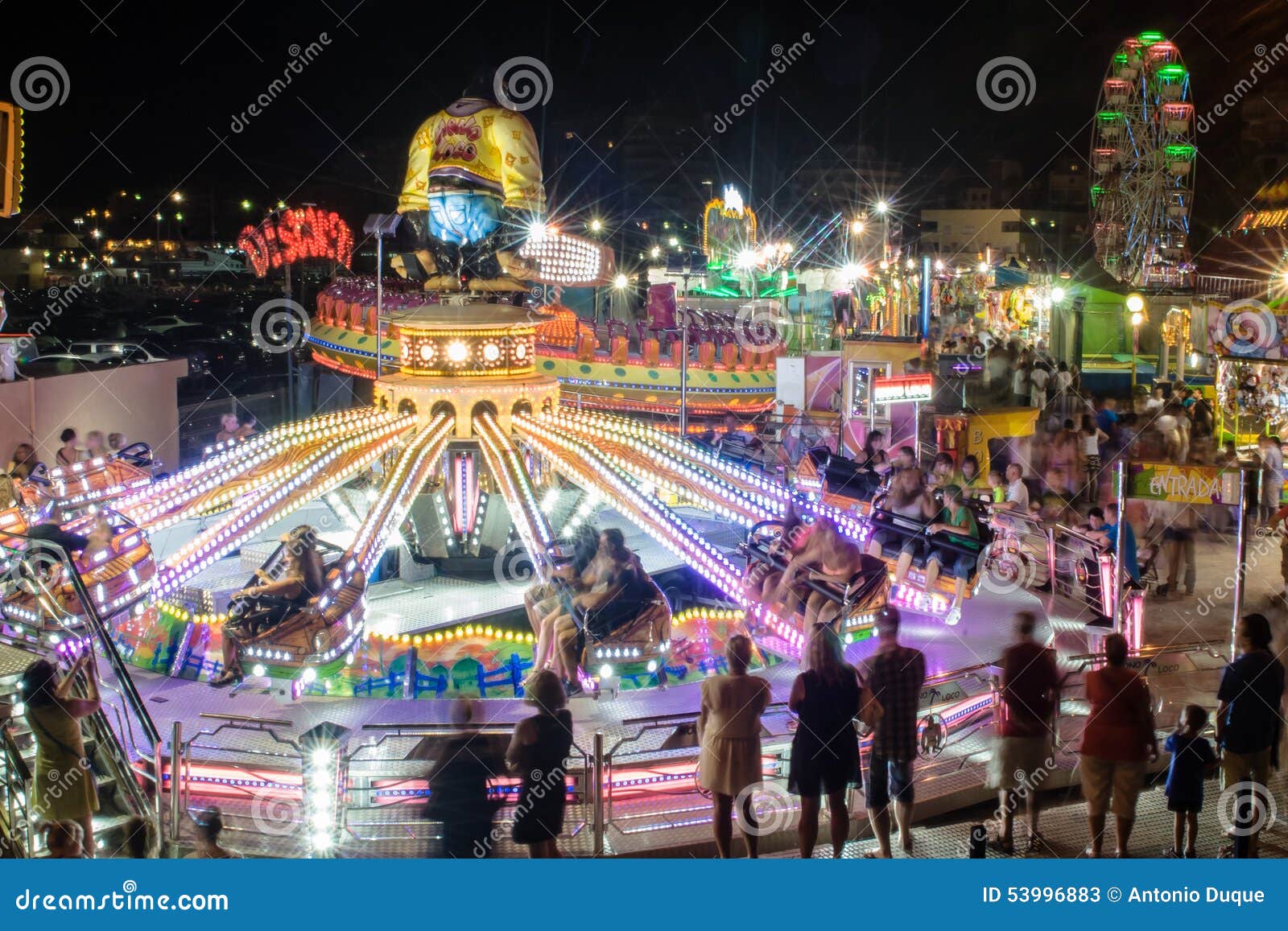 Funfair editorial stock photo. Image of alicante, fair - 53996883