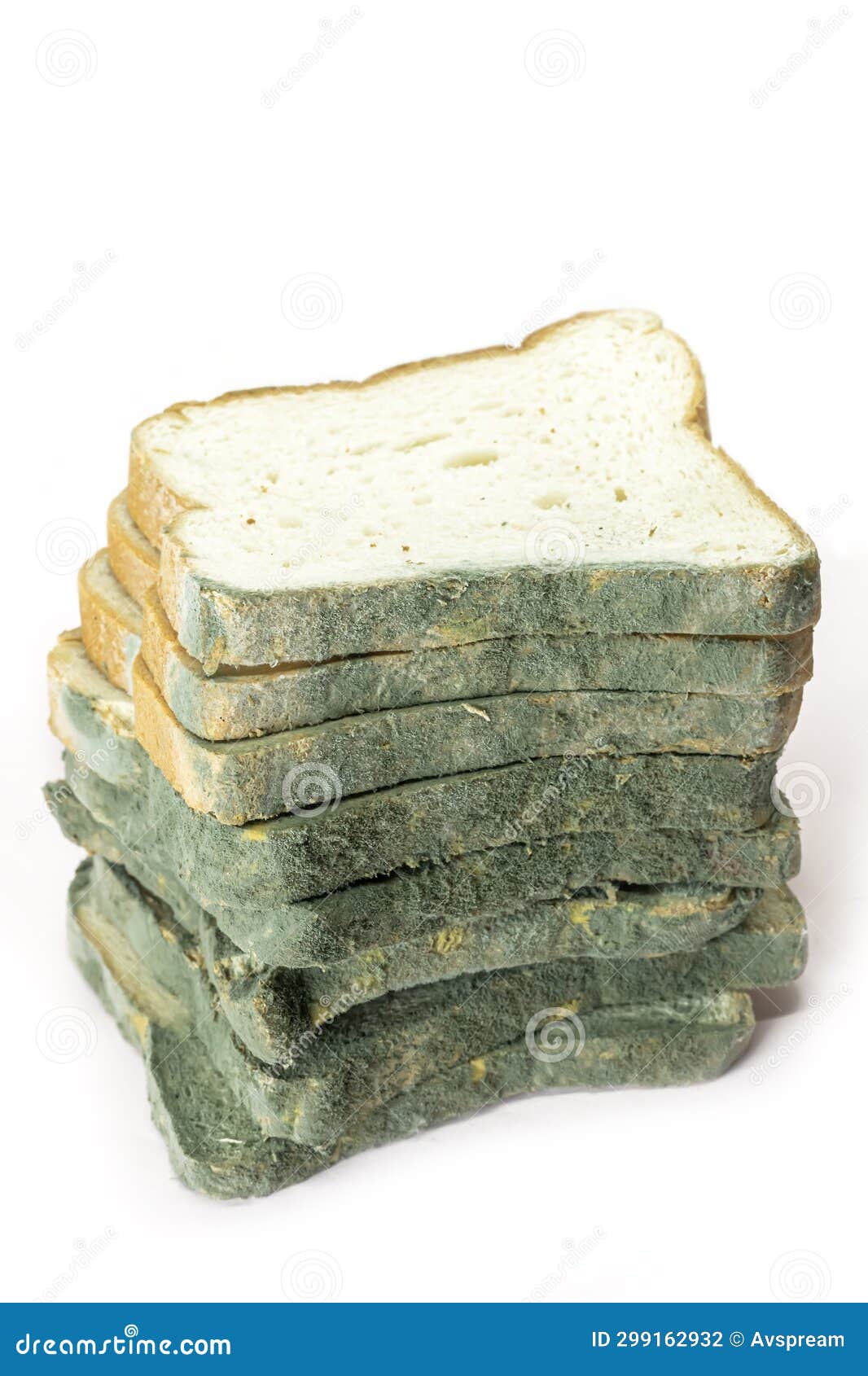 Fungal Bread Isolated on White Background. Biodegradable Food Waste ...