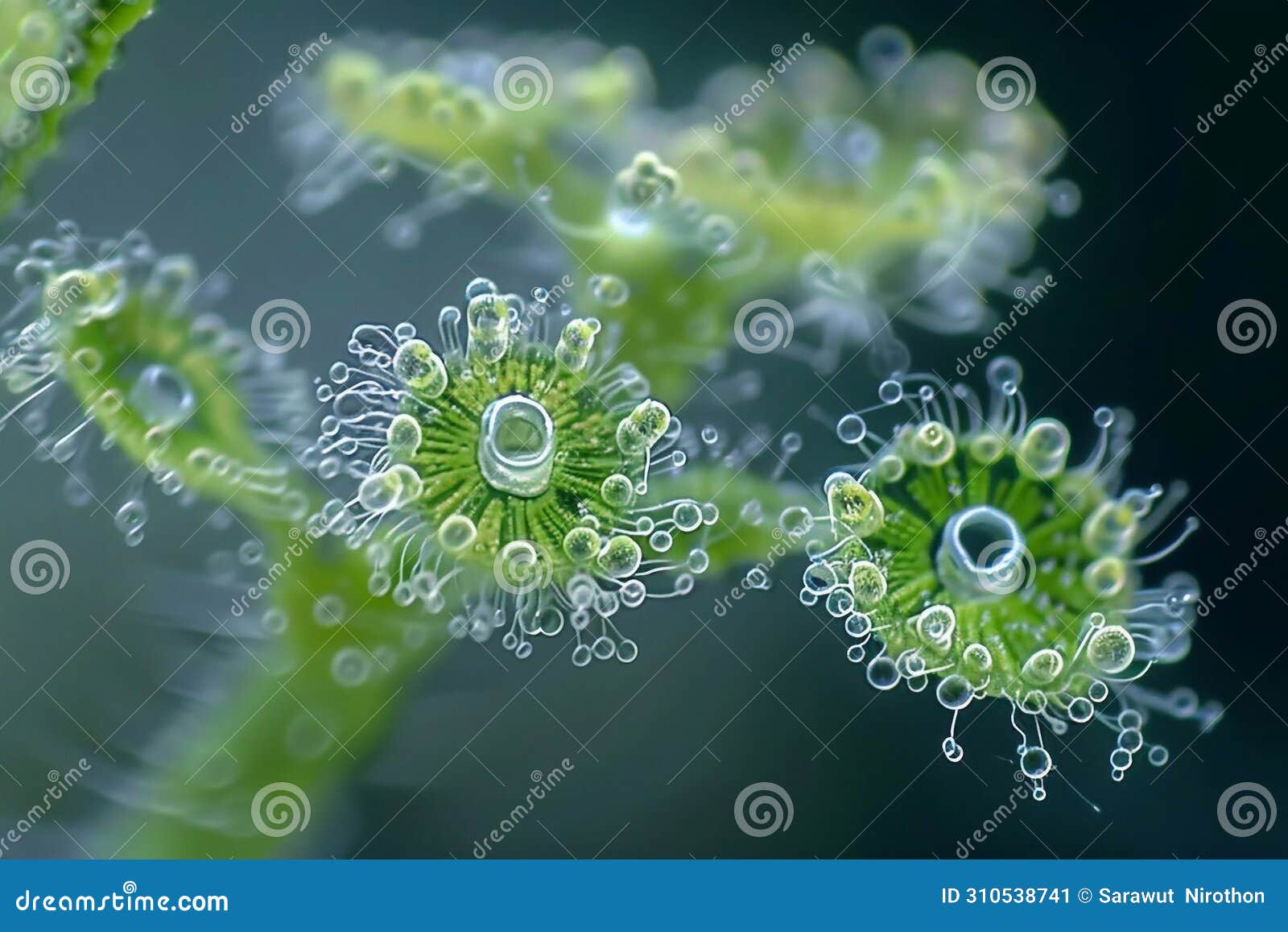 Fungal Growth and Spore Release, Exploring Microscopic Realms Stock ...