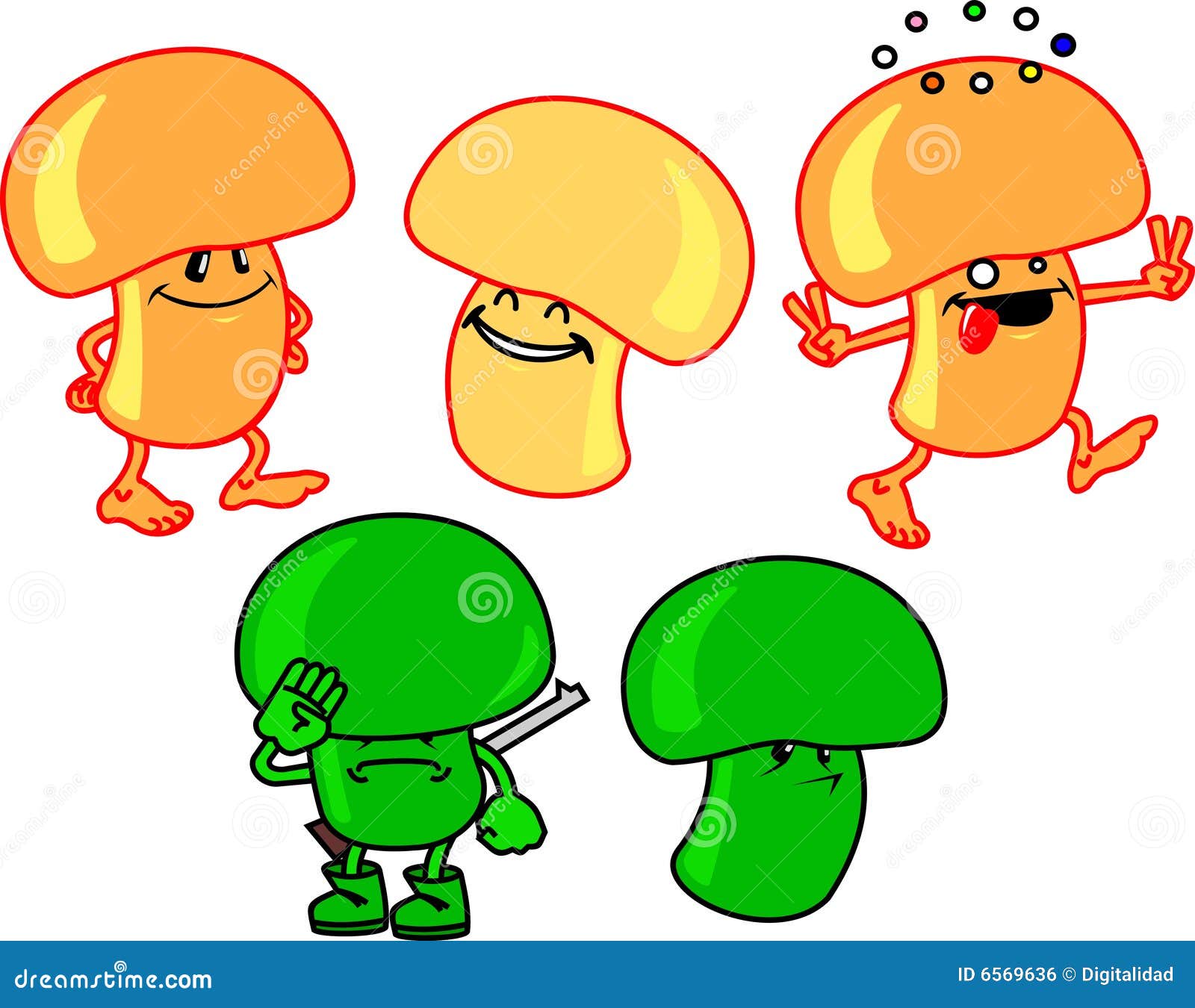Fungi Cartoon Vector | CartoonDealer.com #4090911