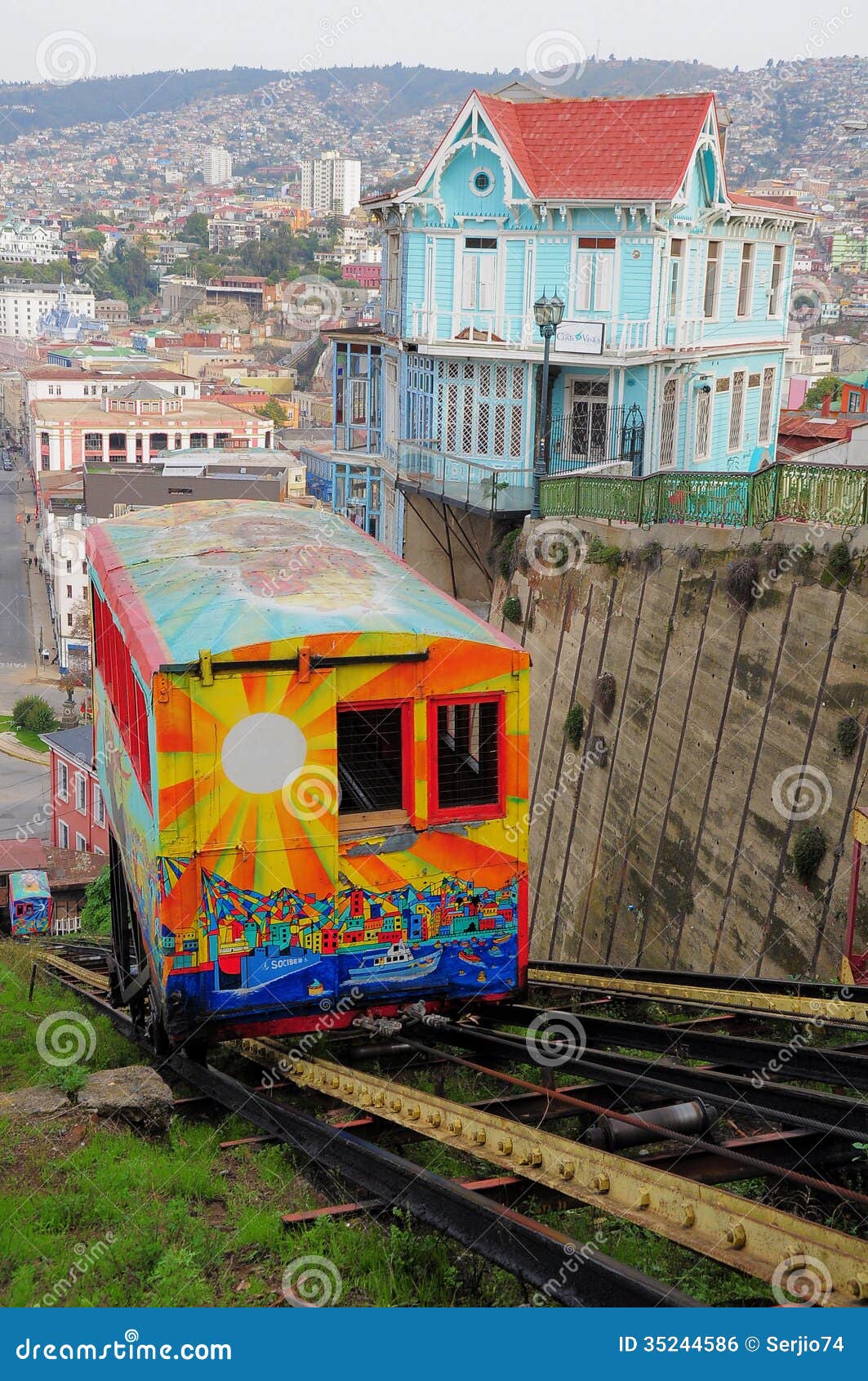 Funicular. foto editorial. Imagen de viejo, recorrido - 35244586