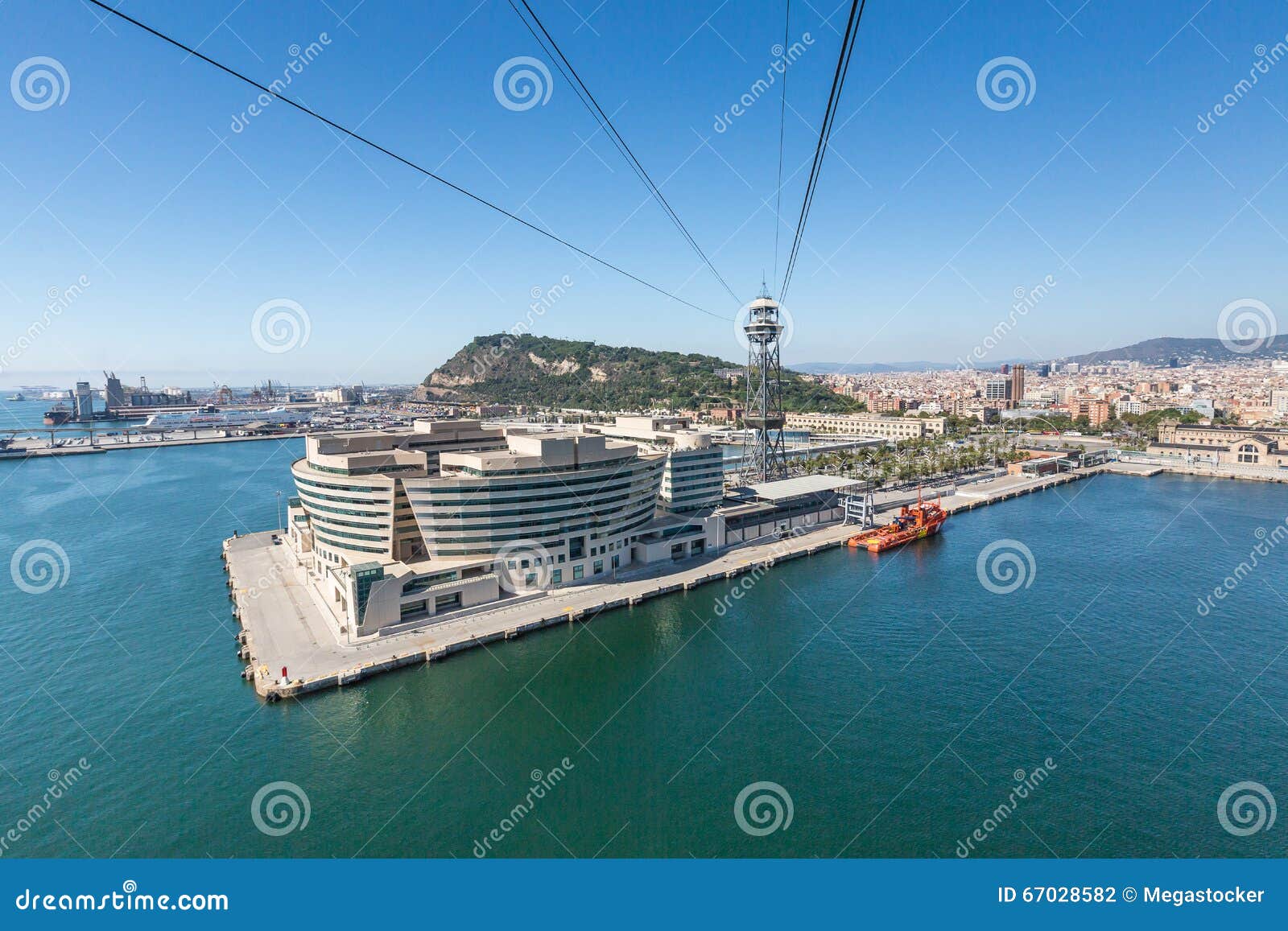Funicular in Barcelona stock photo. Image of lift, port - 67028582